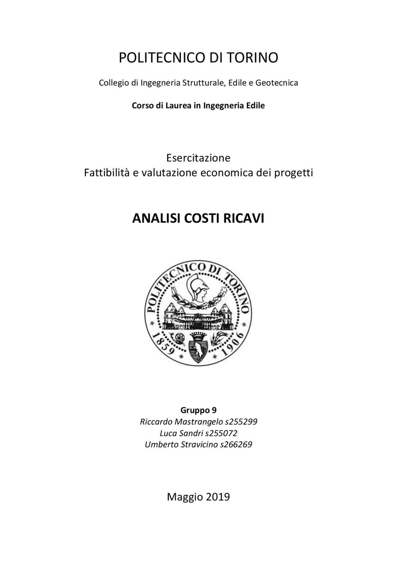 Fattibilità e valutazione economica dei progetti - Politecnico di ...