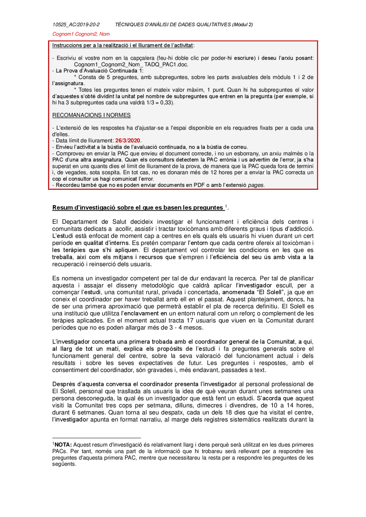 Tècniques Danàlisi De Dades Qualitatives Totes Pac Docsity