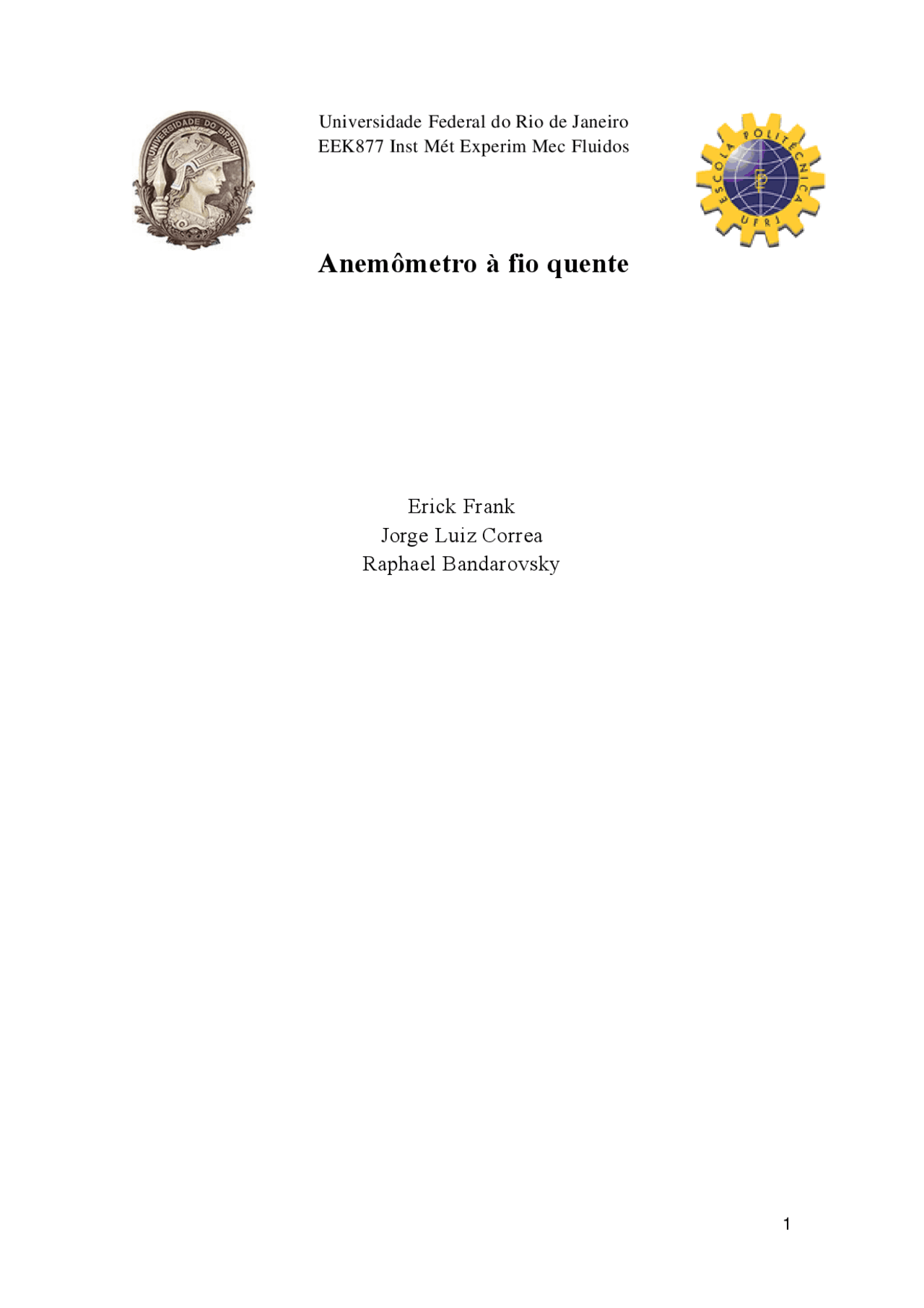 Anemometria de fio quente - Docsity