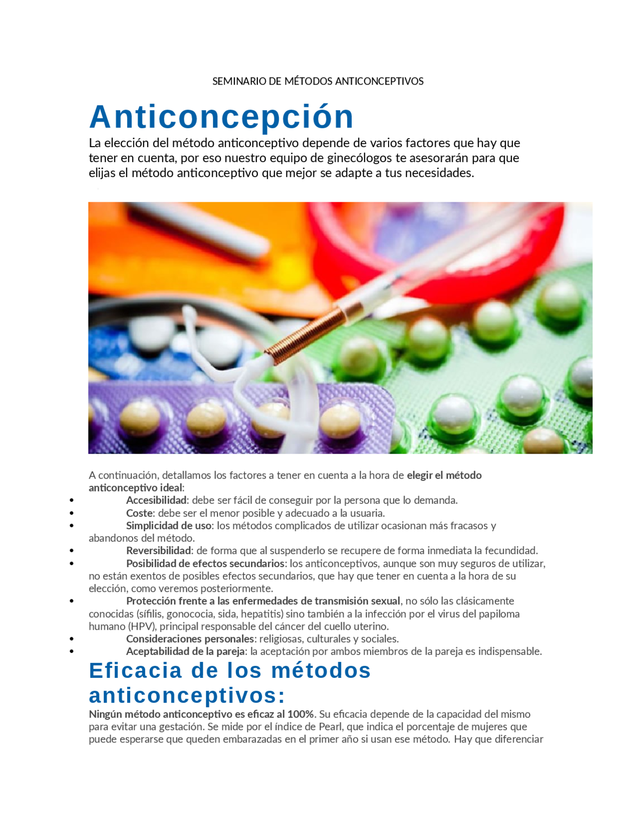 Metodos Anticonceptivos Appunti Di Biologia Docsity