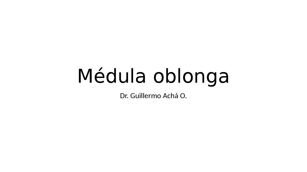 Medula oblonga neuroanatomioa - Docsity