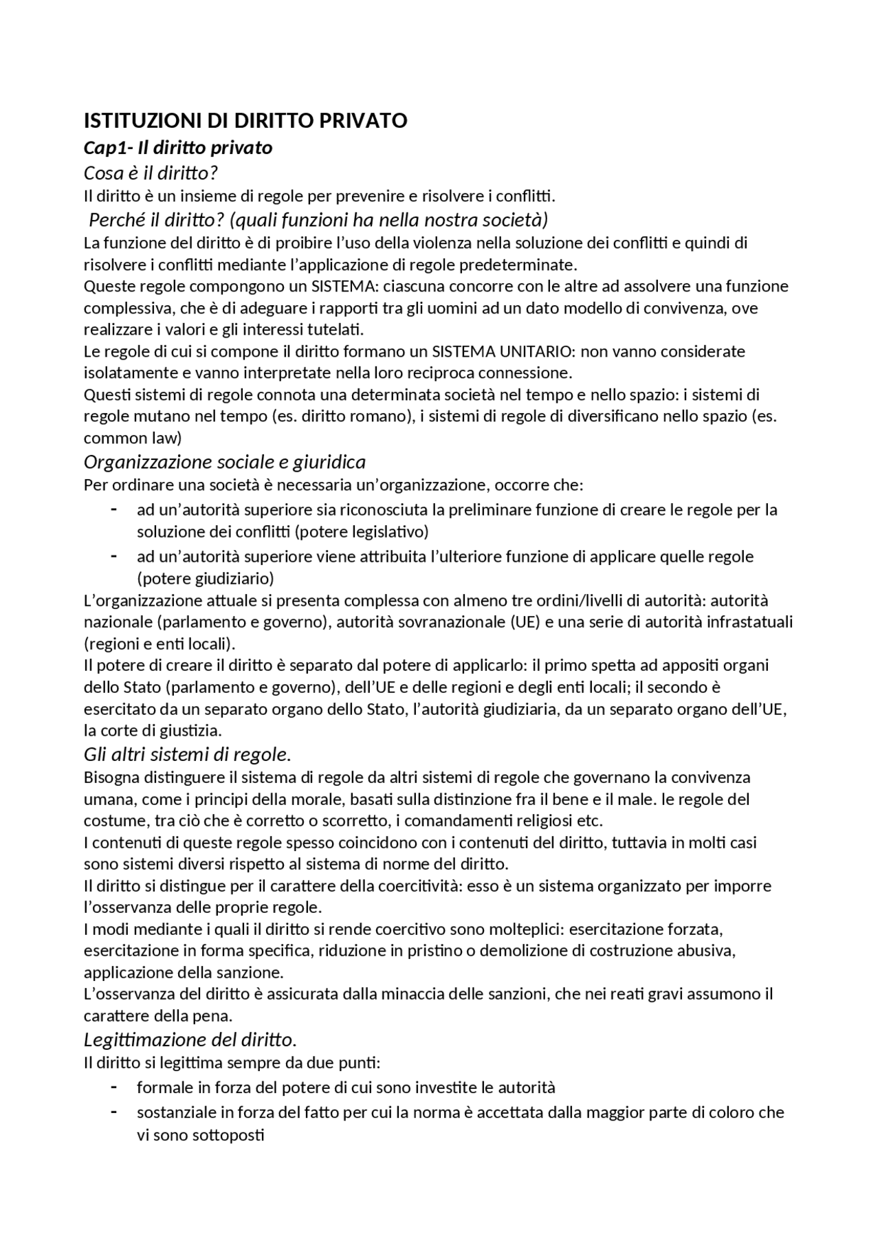 Istituzioni Di Diritto Privato Galgano Docsity