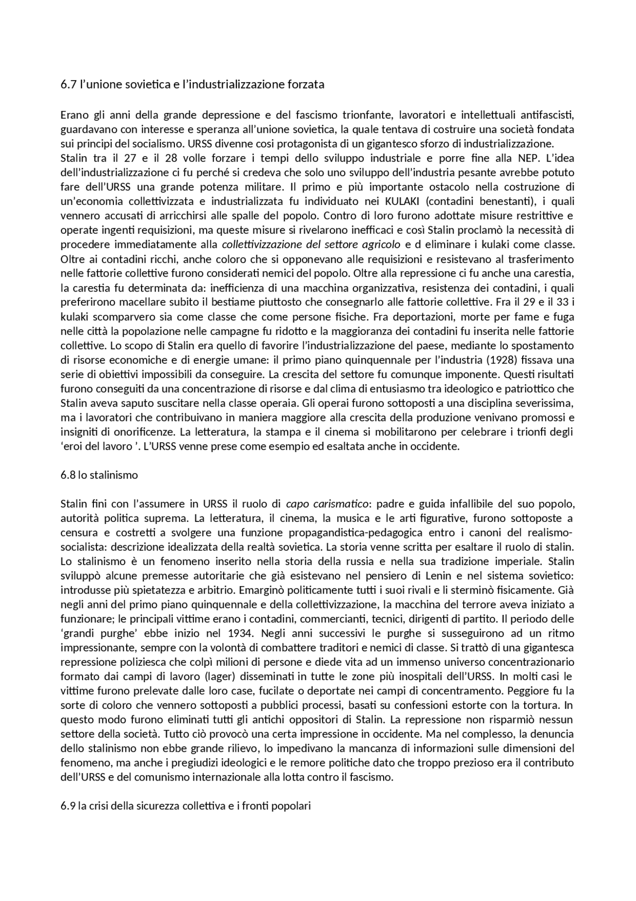 Storia Contemporanea Docsity