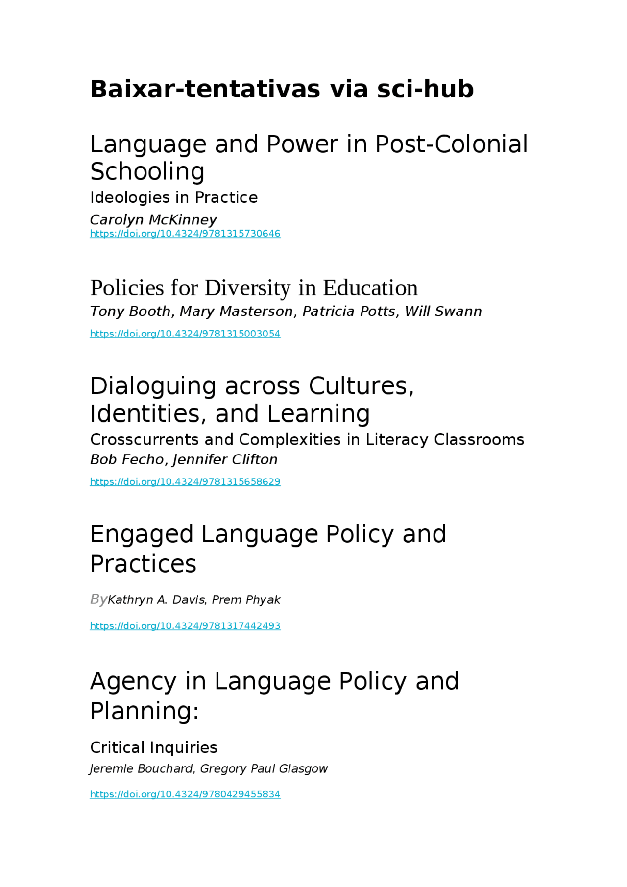 Indicação De Leitura Docsity