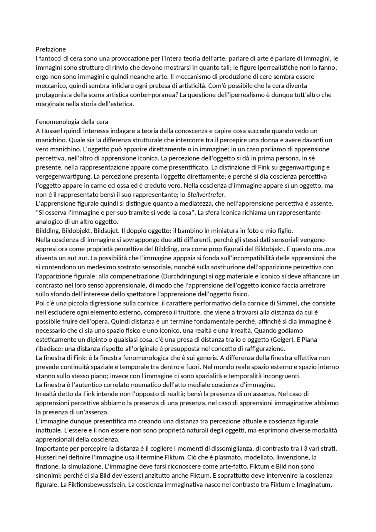 Conte, In carne e cera - Docsity