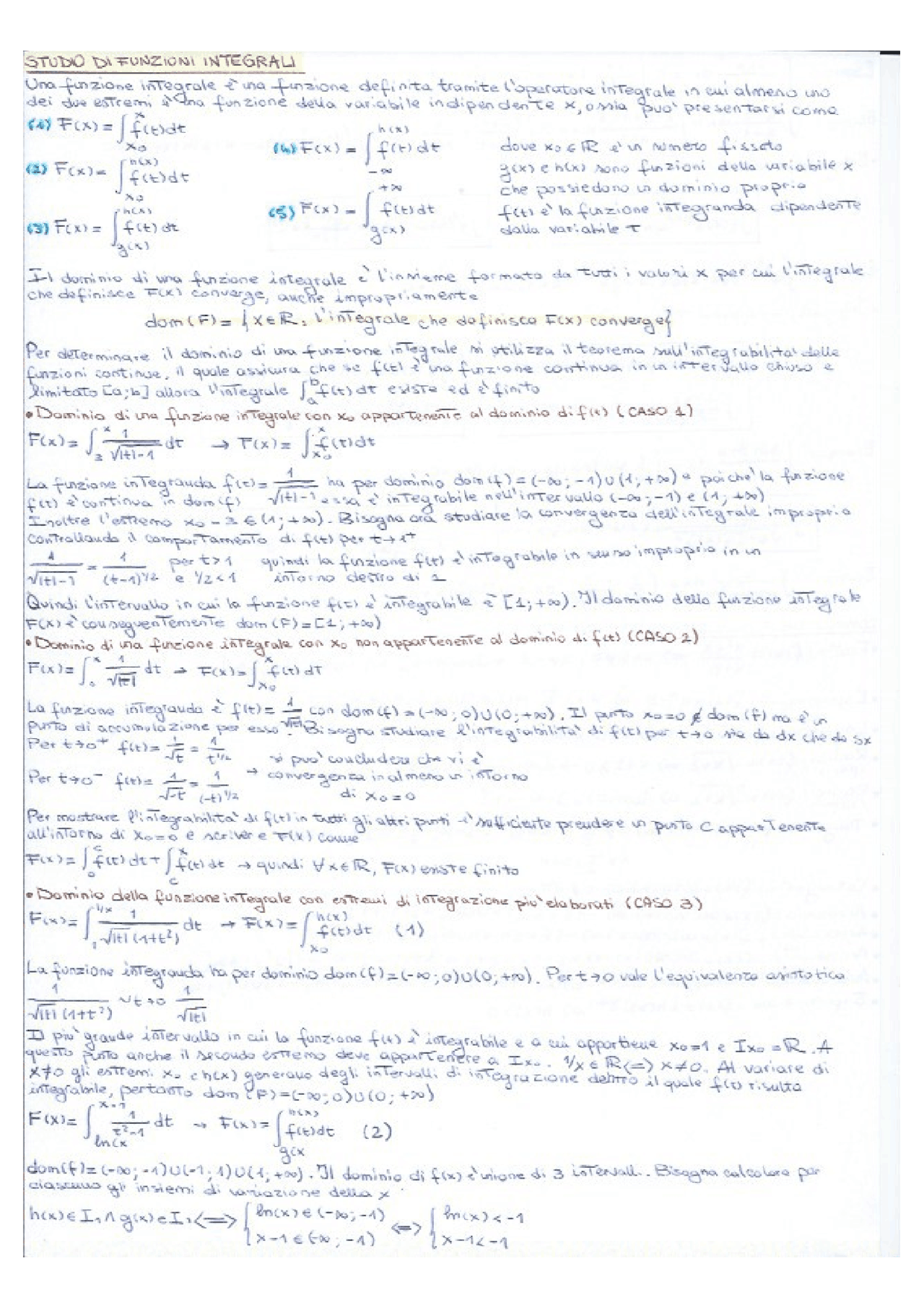 Funzioni integrali ed eq differenziali analisi 1 - Docsity