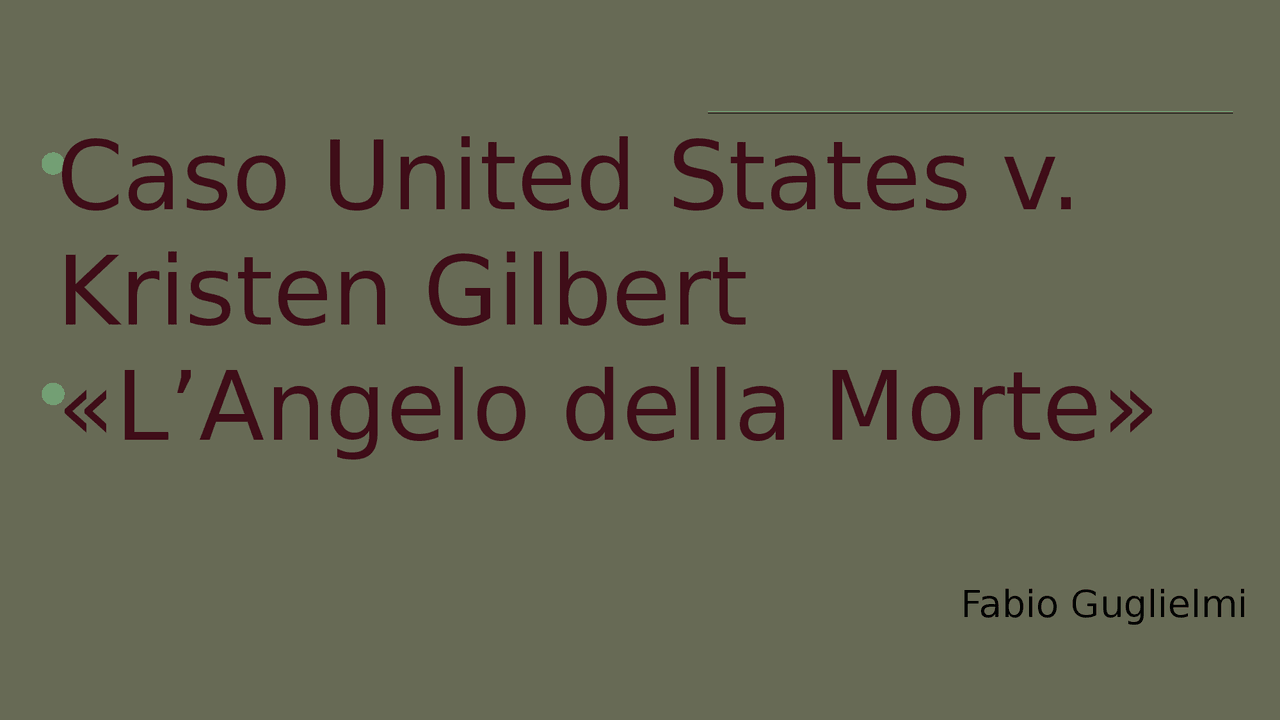 Kristen Gilbert Statistica Forense Appunti Di Statistica Docsity