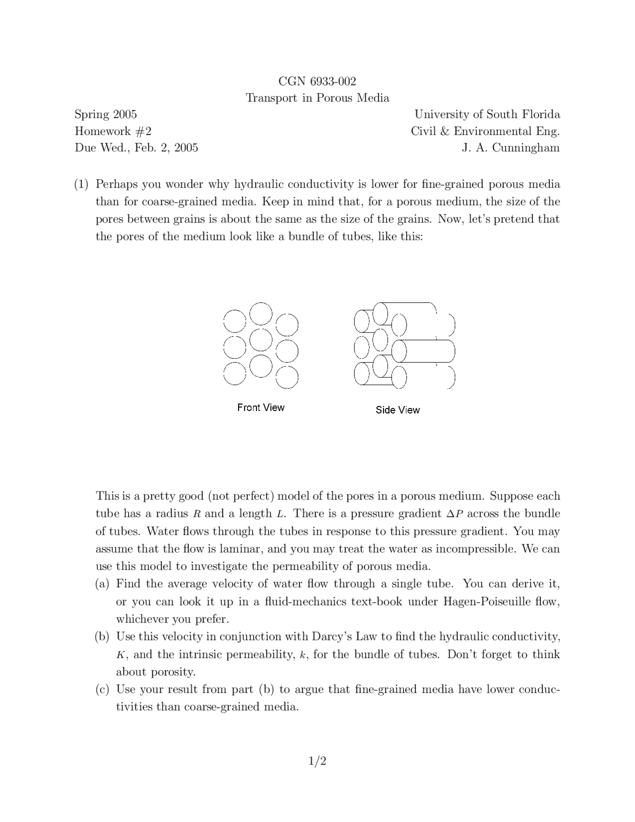Advanced Structural Analysis Homework 2 Cgn 6933 Docsity
