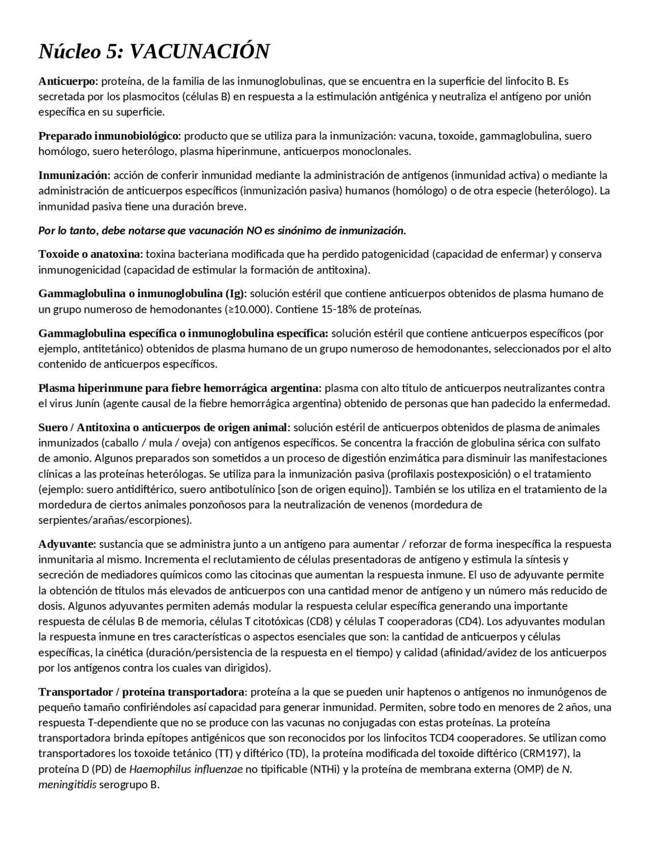 Conceptos Y Generalidades De Las Vacunas Apuntes De Microbiología