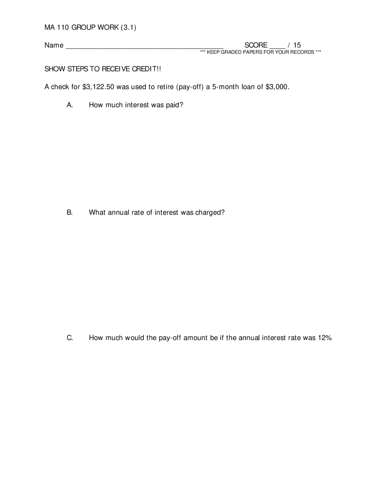 Basic Quantitative Methods Group Work 31 Docsity