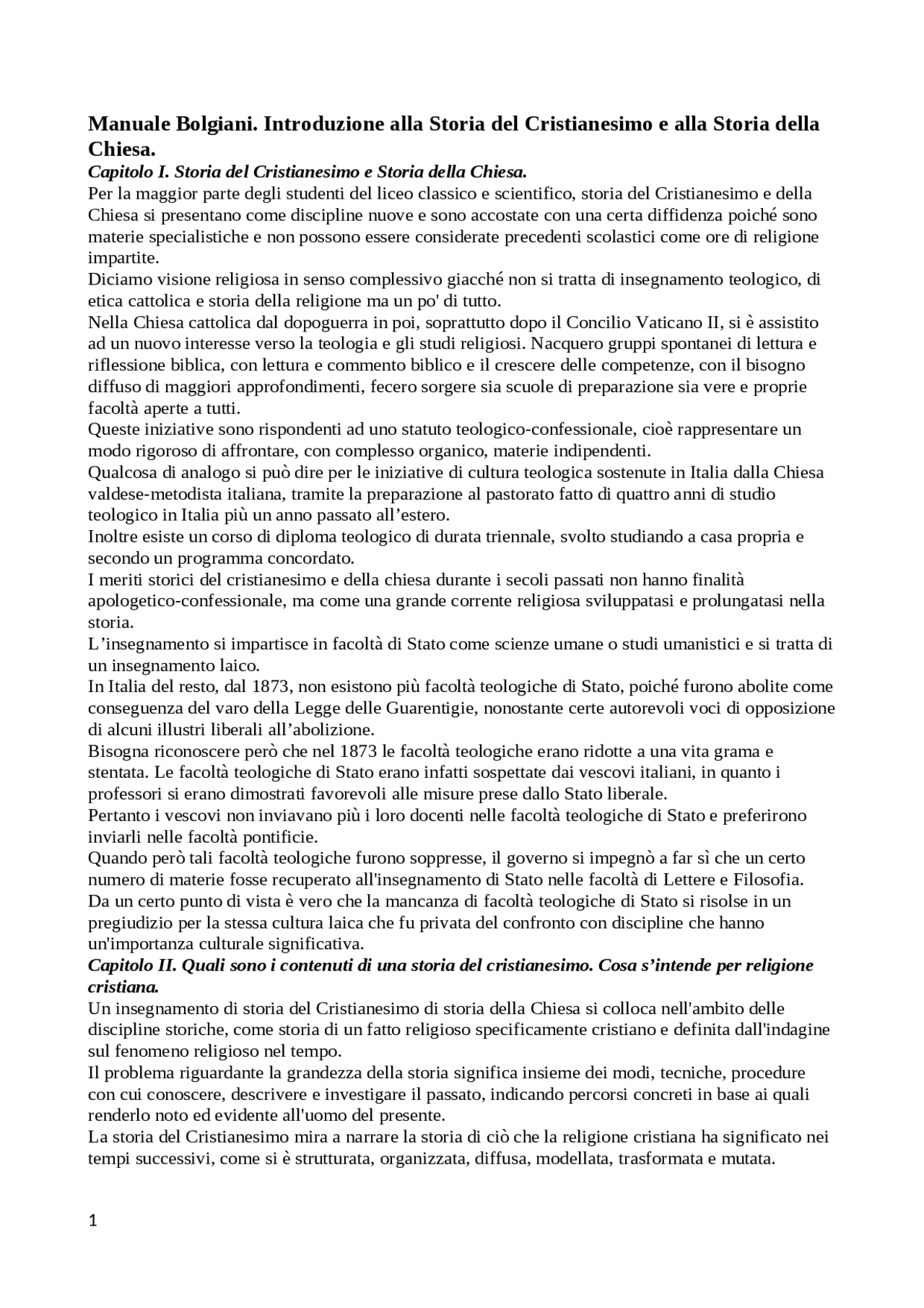 Manuale Bolgiani. Intro alla storia della chiesa e cristianesimo ...