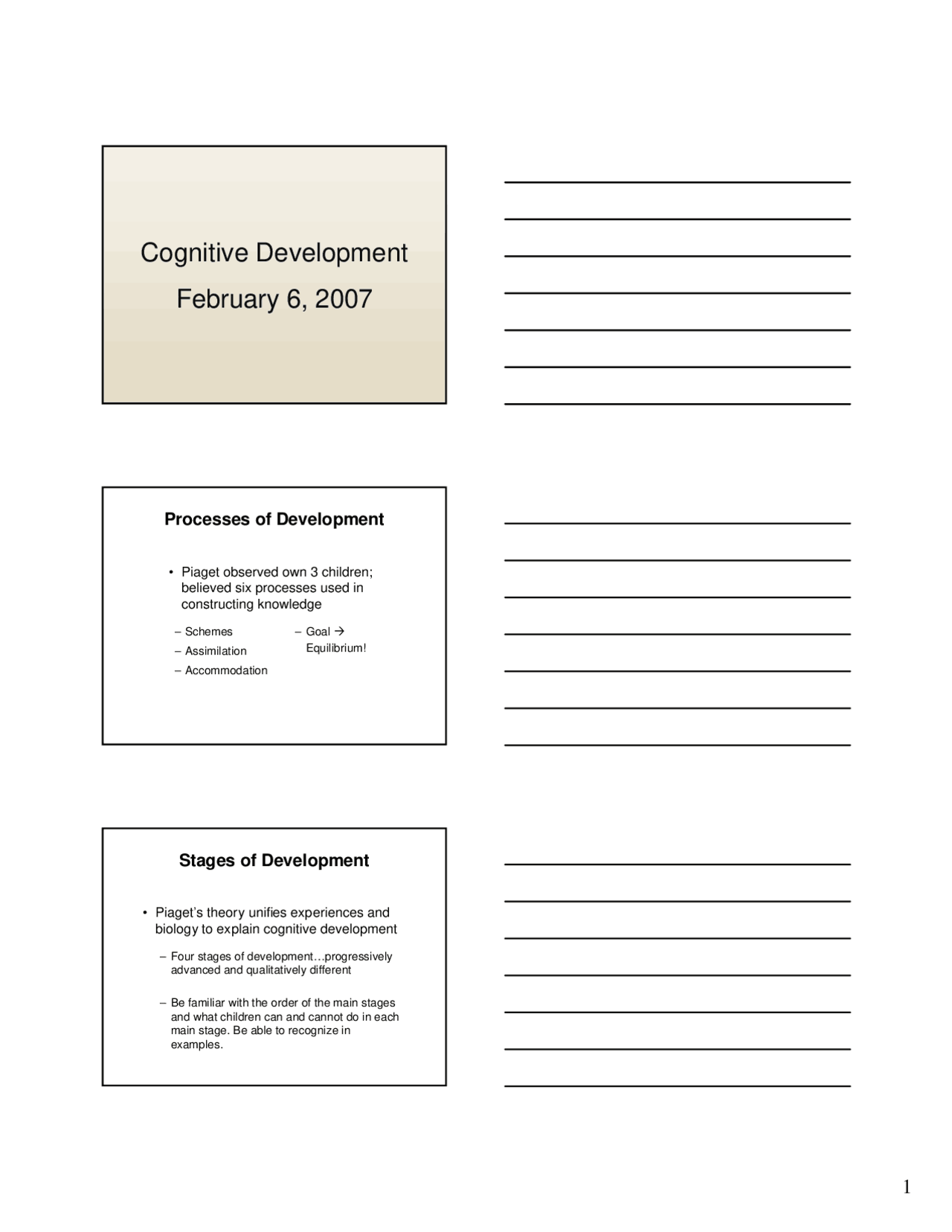 Psychology: cognitive development (theory and definitions) | PSYC 230 ...