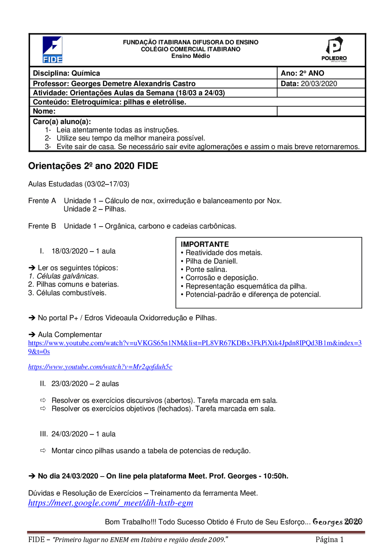 Exercícios Ensino Médio Docsity