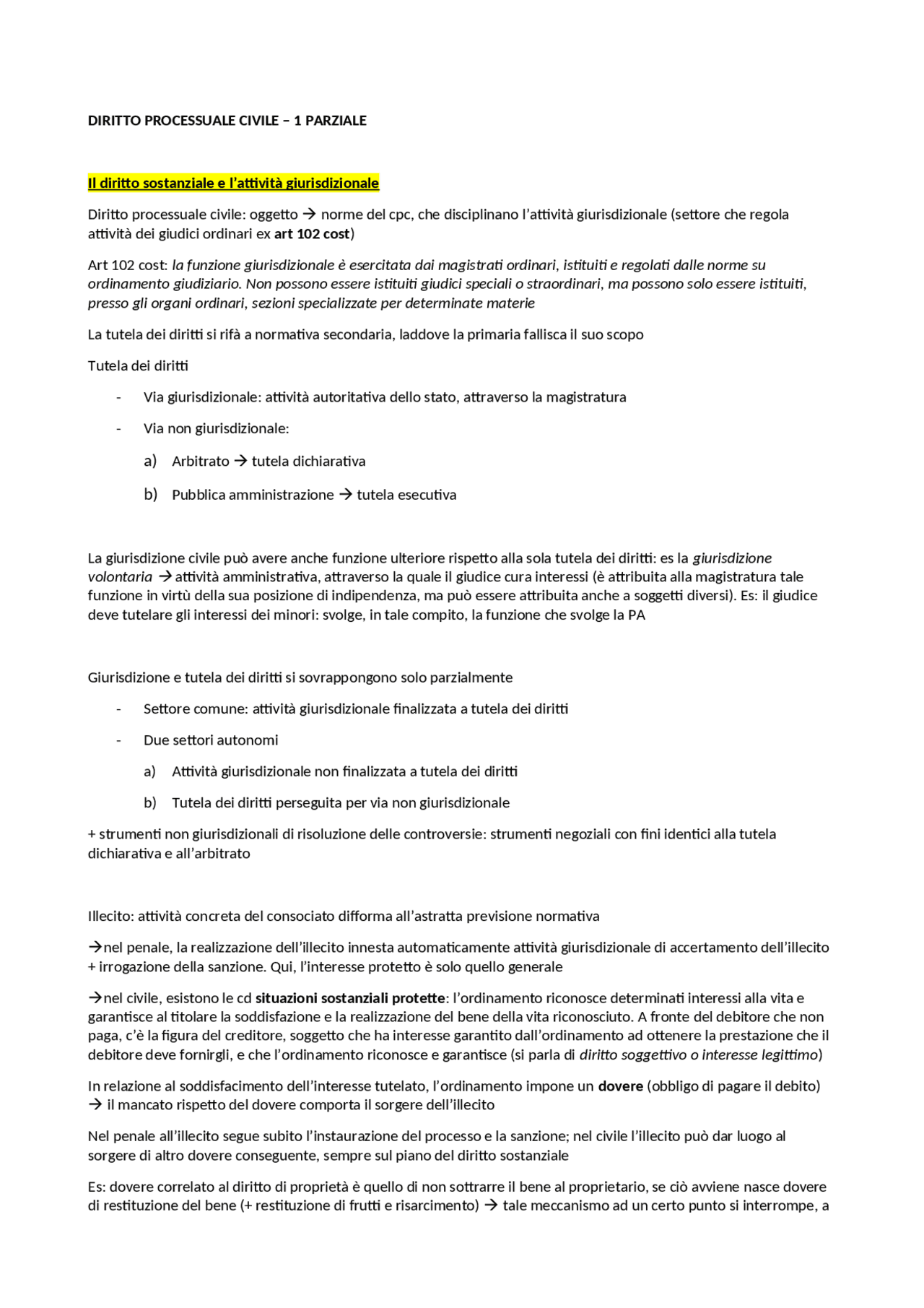 Procedura Civile 1 Luiso Docsity