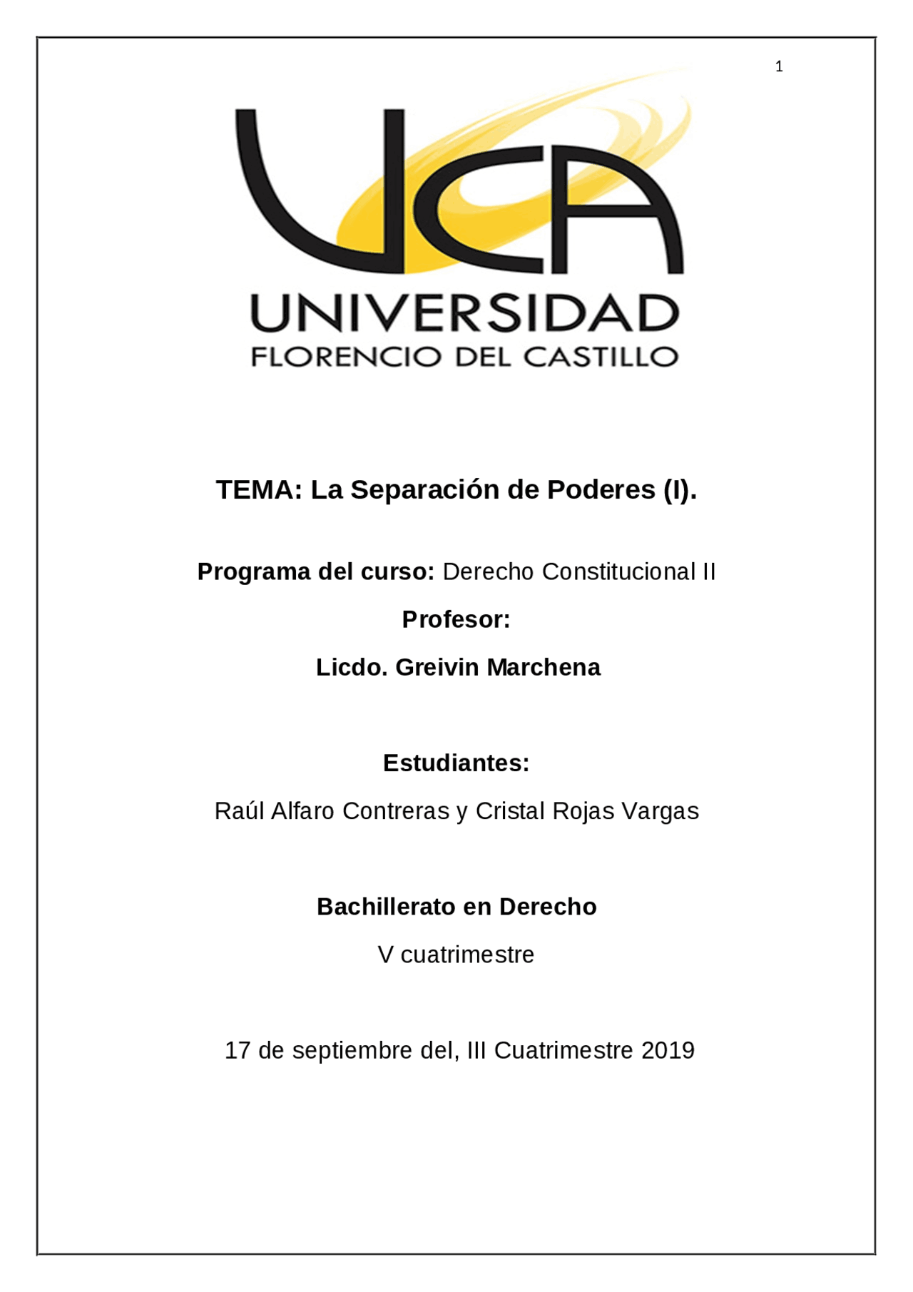 PODERES DEL ESTADO DE COSTA RICA - Docsity