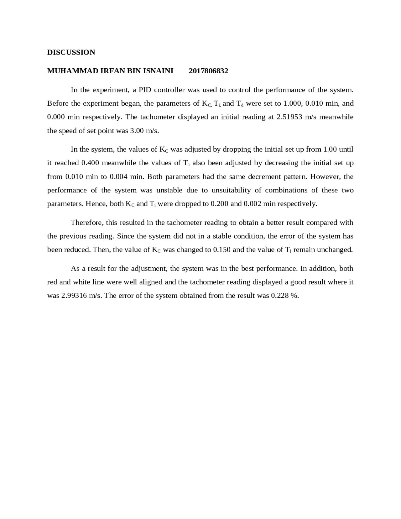 Report Pid Controller Docsity