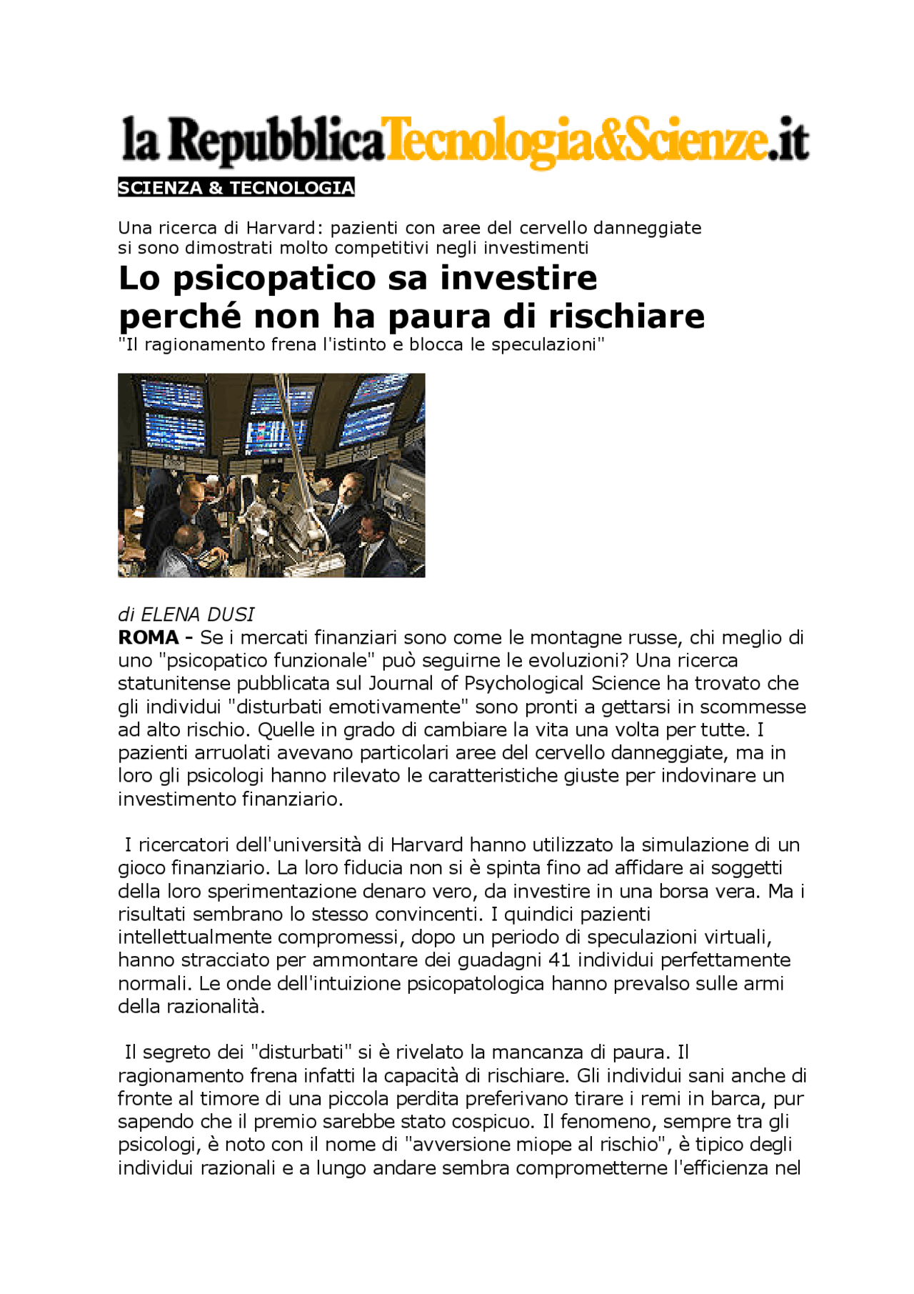 Razionalità Percezione E Decisione Docsity