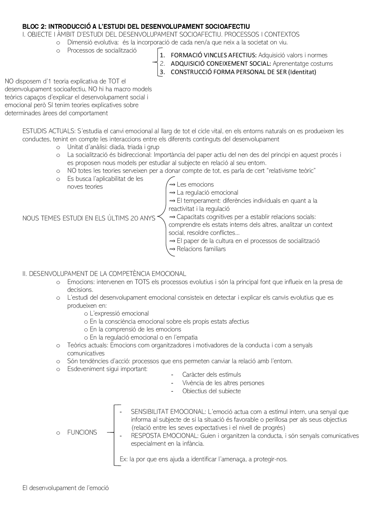 Tema 2 Desenvolupament Socioafectiu Docsity