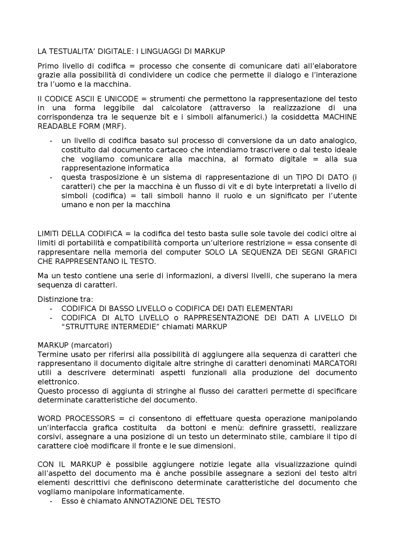 Riassunto Capitolo 4 Informatica Umanistica Docsity