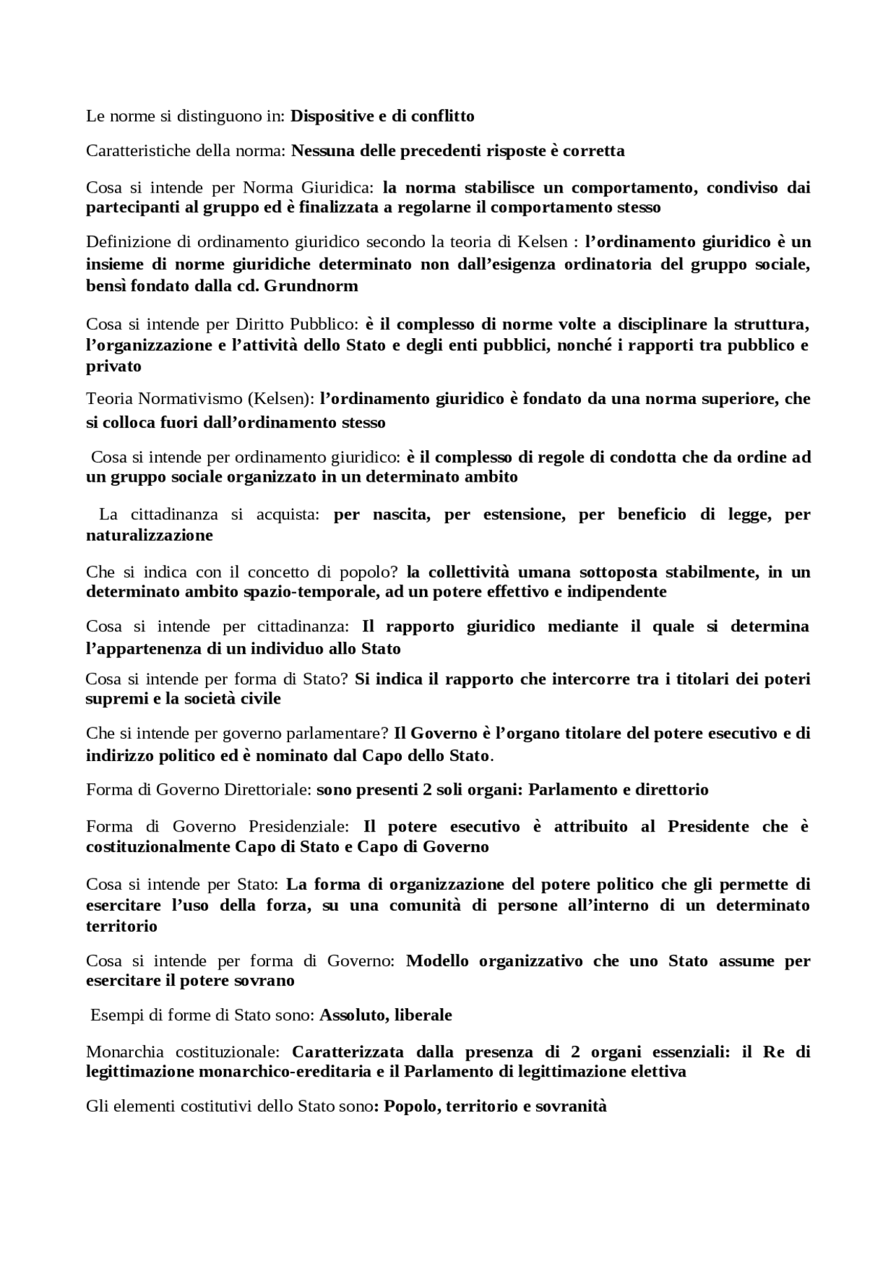 Istituzioni di diritto pubblico: paniere set domande e risposte (prof. Bolognini) | eCampus ...