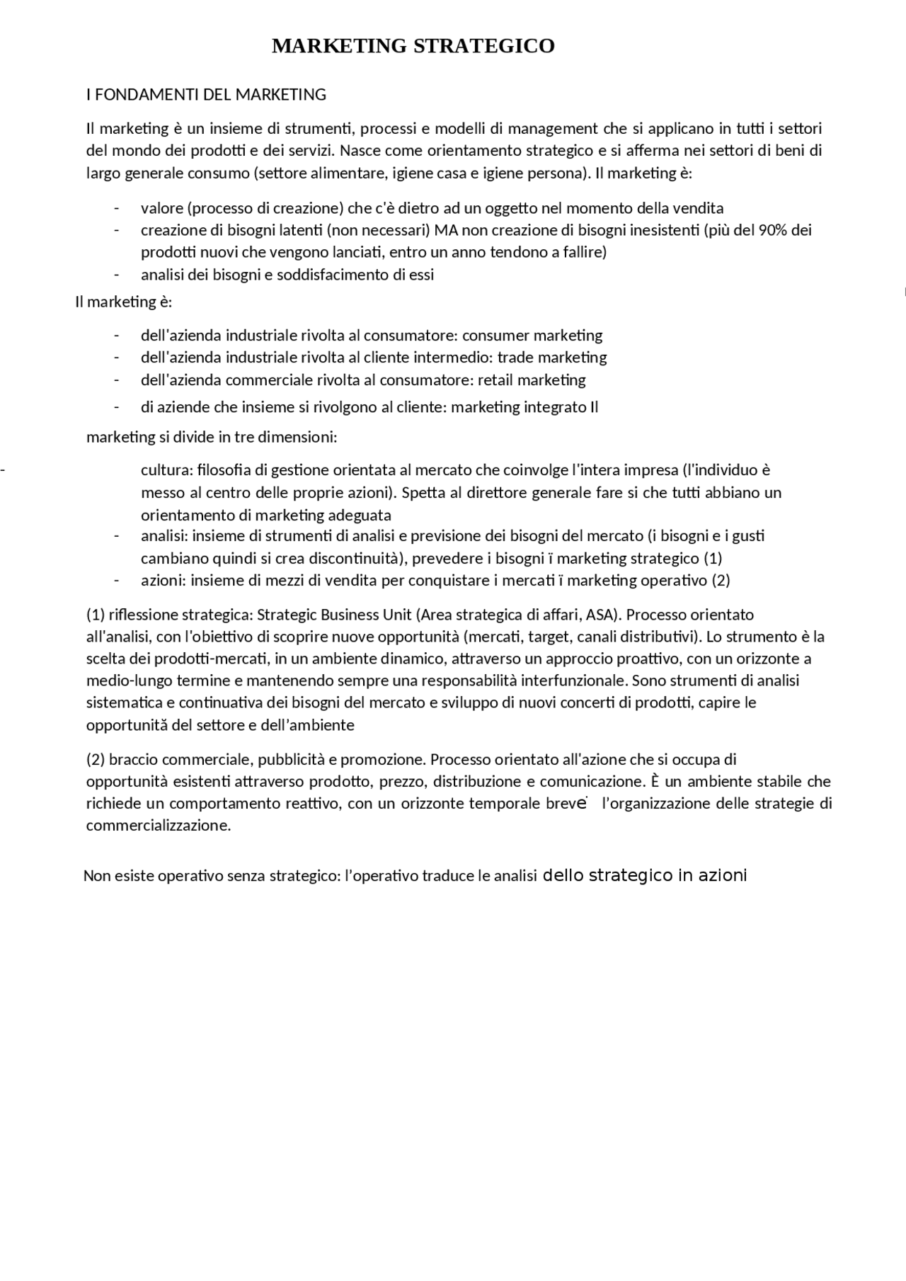Marketing Strategico Unipr Frequentanti Docsity