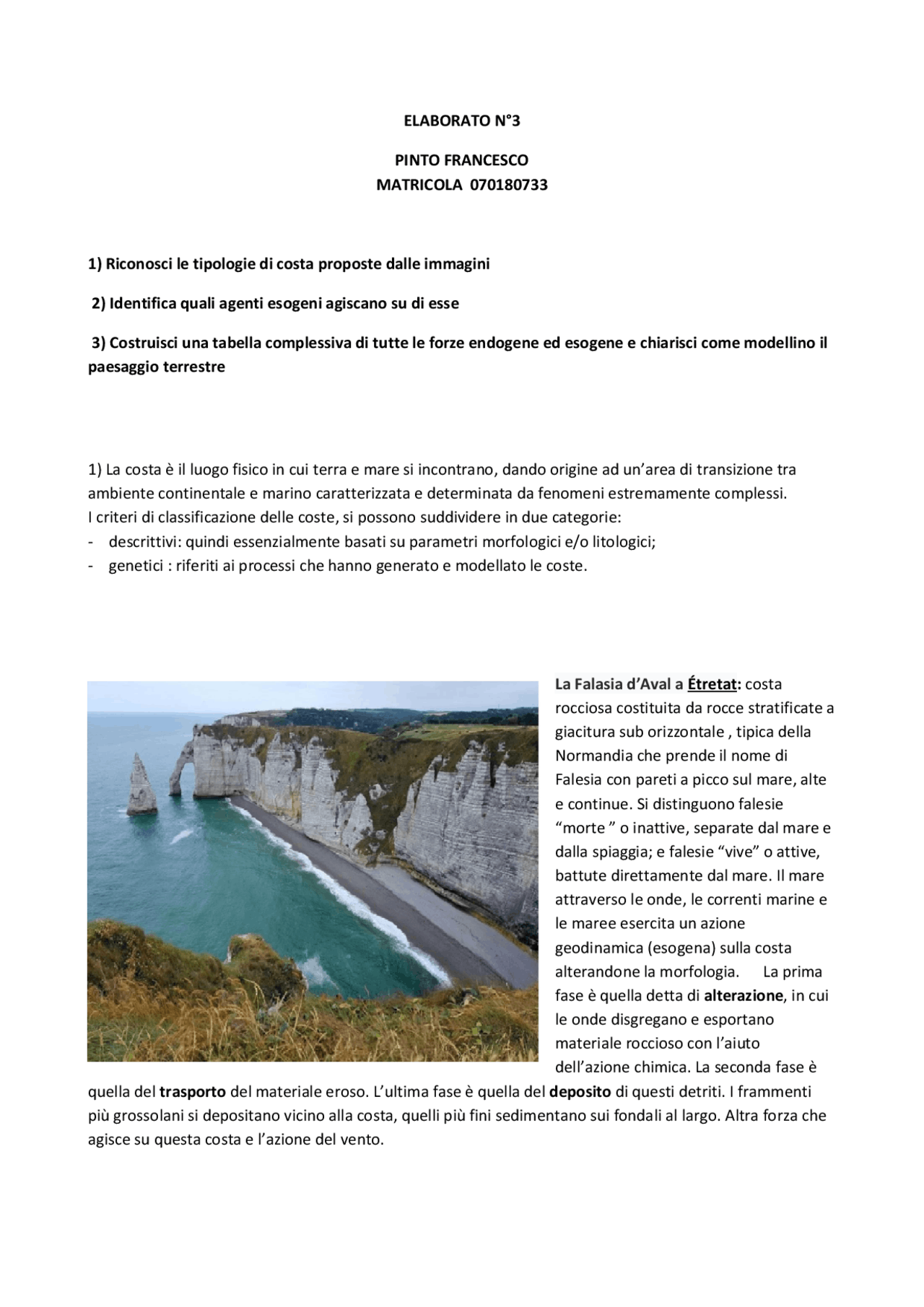 Elaborato 3 Geografia Fisica E Rischi Geomorfologici Pegaso Docsity