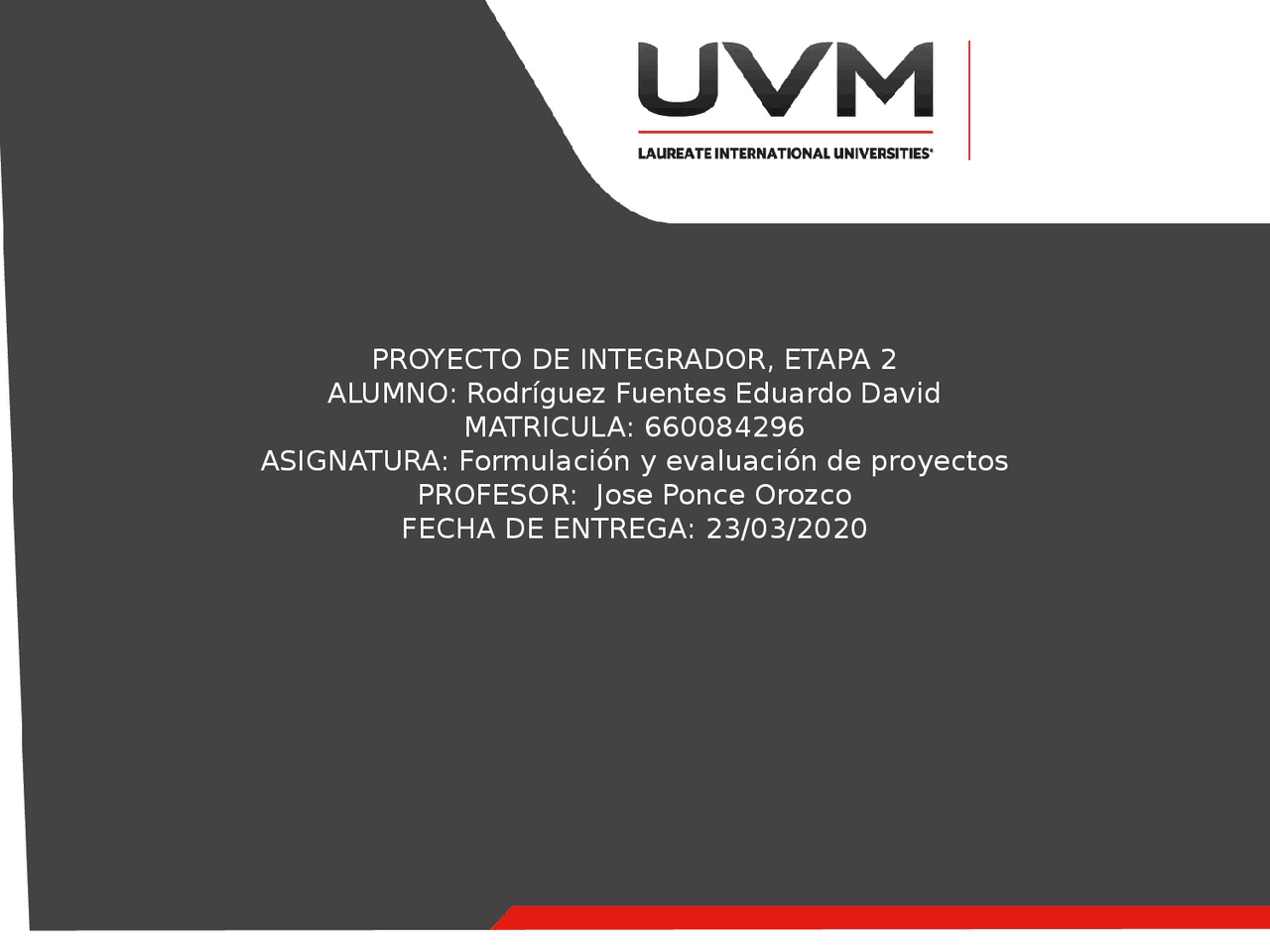 PROYECTO INTEGRADOR 1 - Docsity