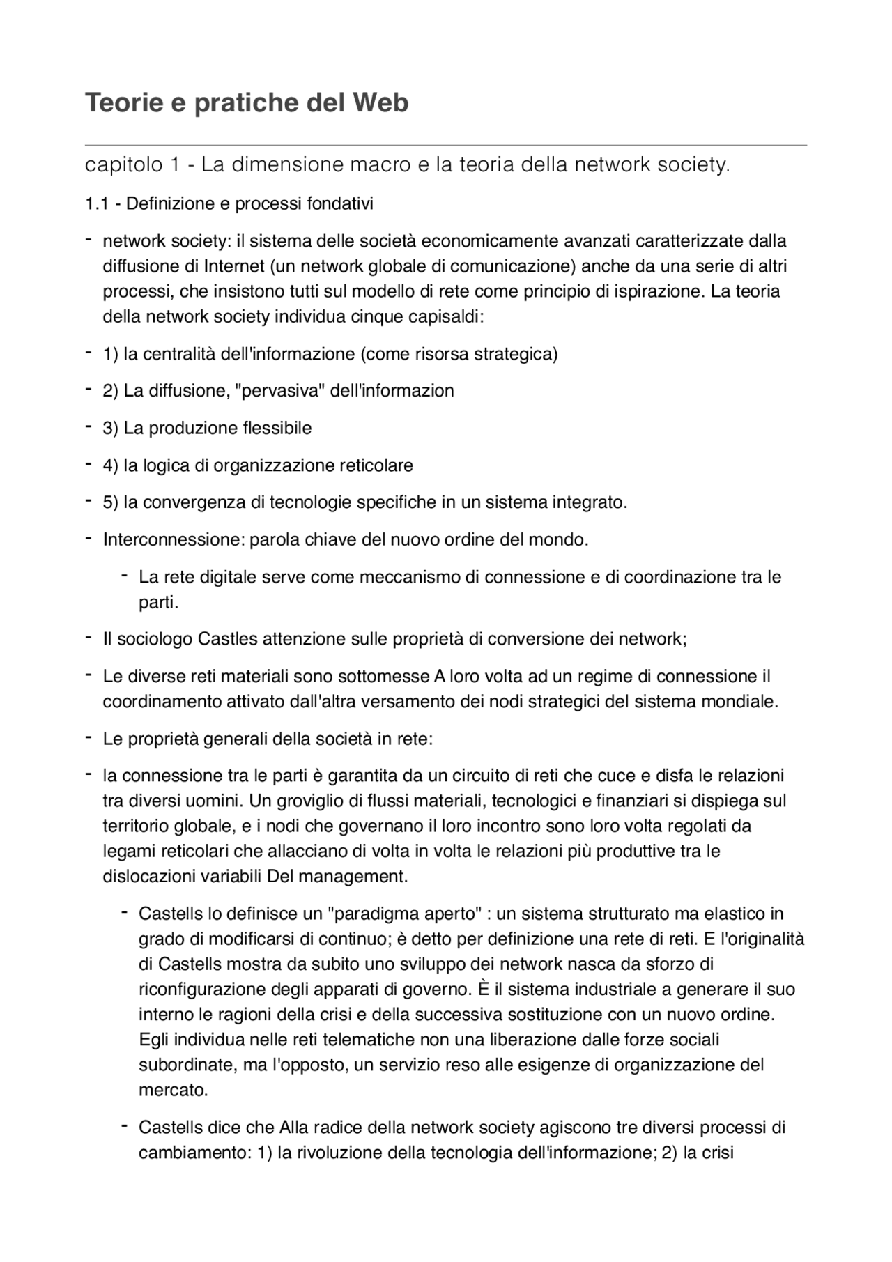 Teorie E Pratiche Del Web Di Andrea Miconi Docsity
