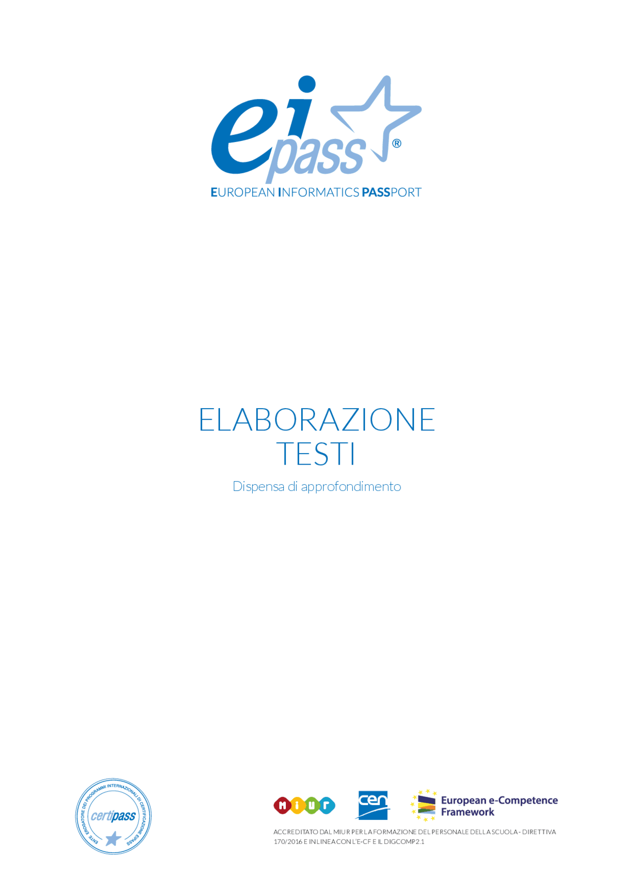 Dispense Per Eipass User 7 Moduli Modulo 5 Docsity