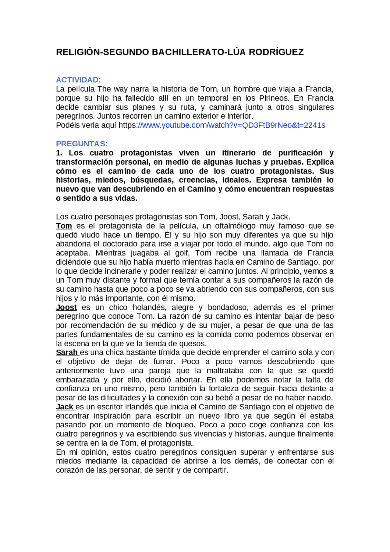 RELIGIÓN CAMINO De Santiago - Docsity