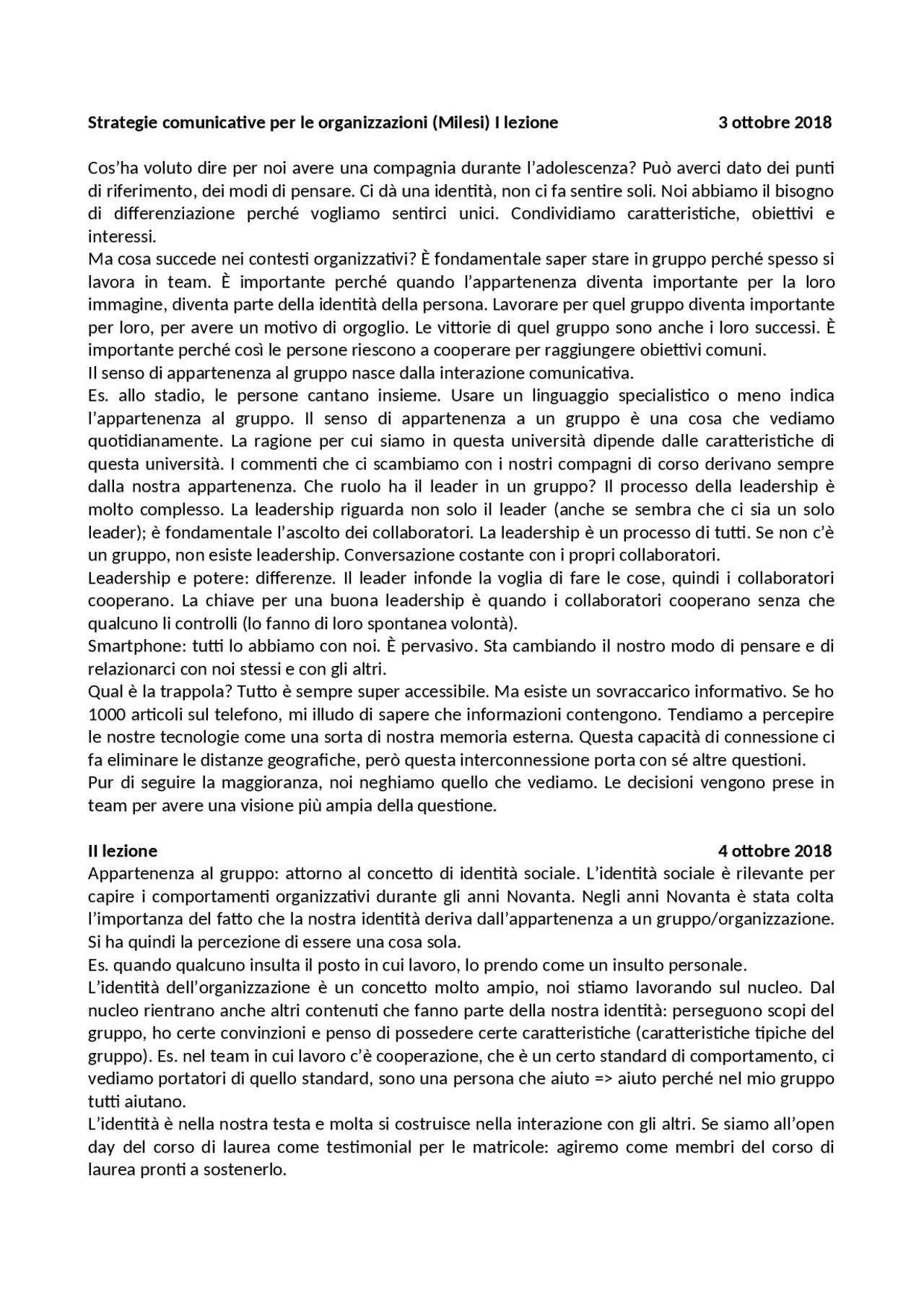 Strategie Comunicative Docsity