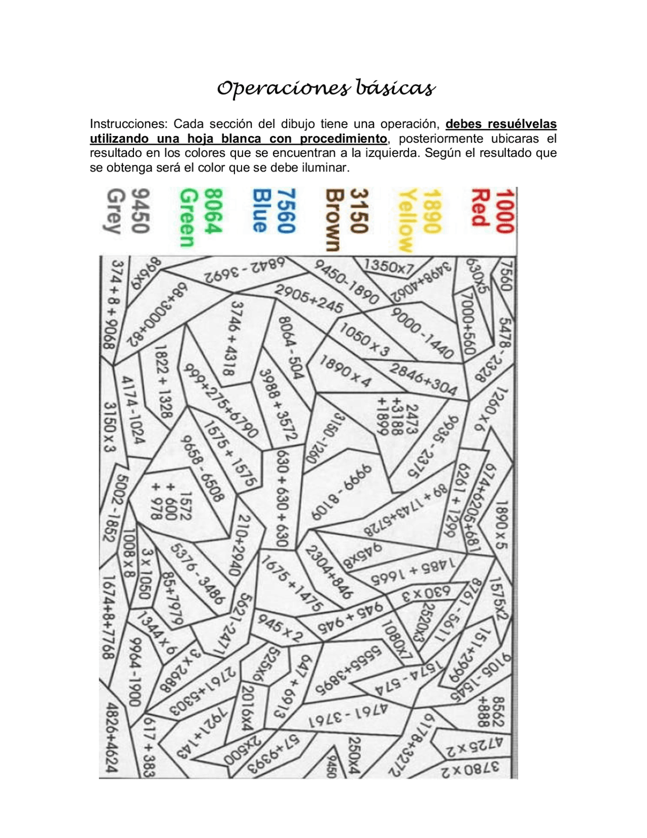 Basic Operations Pdf Docsity