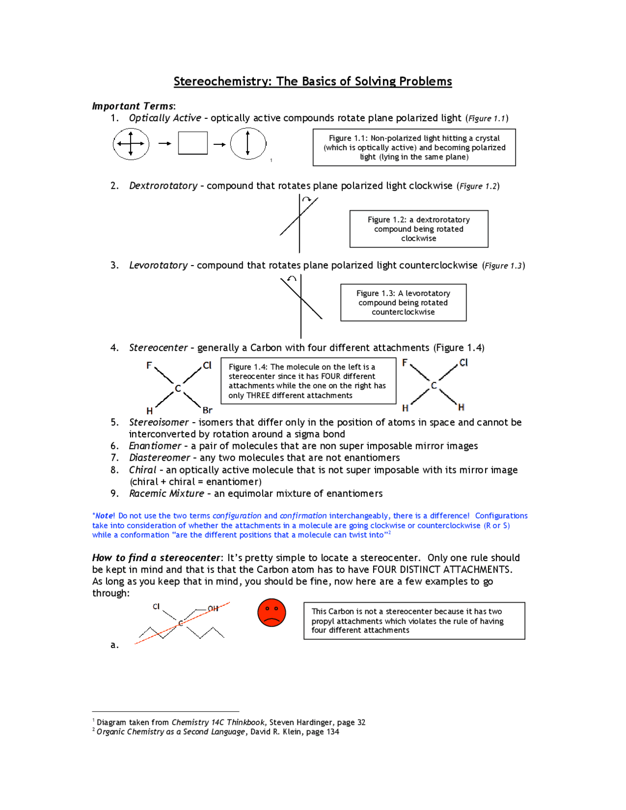 Stereochemistry The Basics Of Solving Problems Chem 14c Docsity
