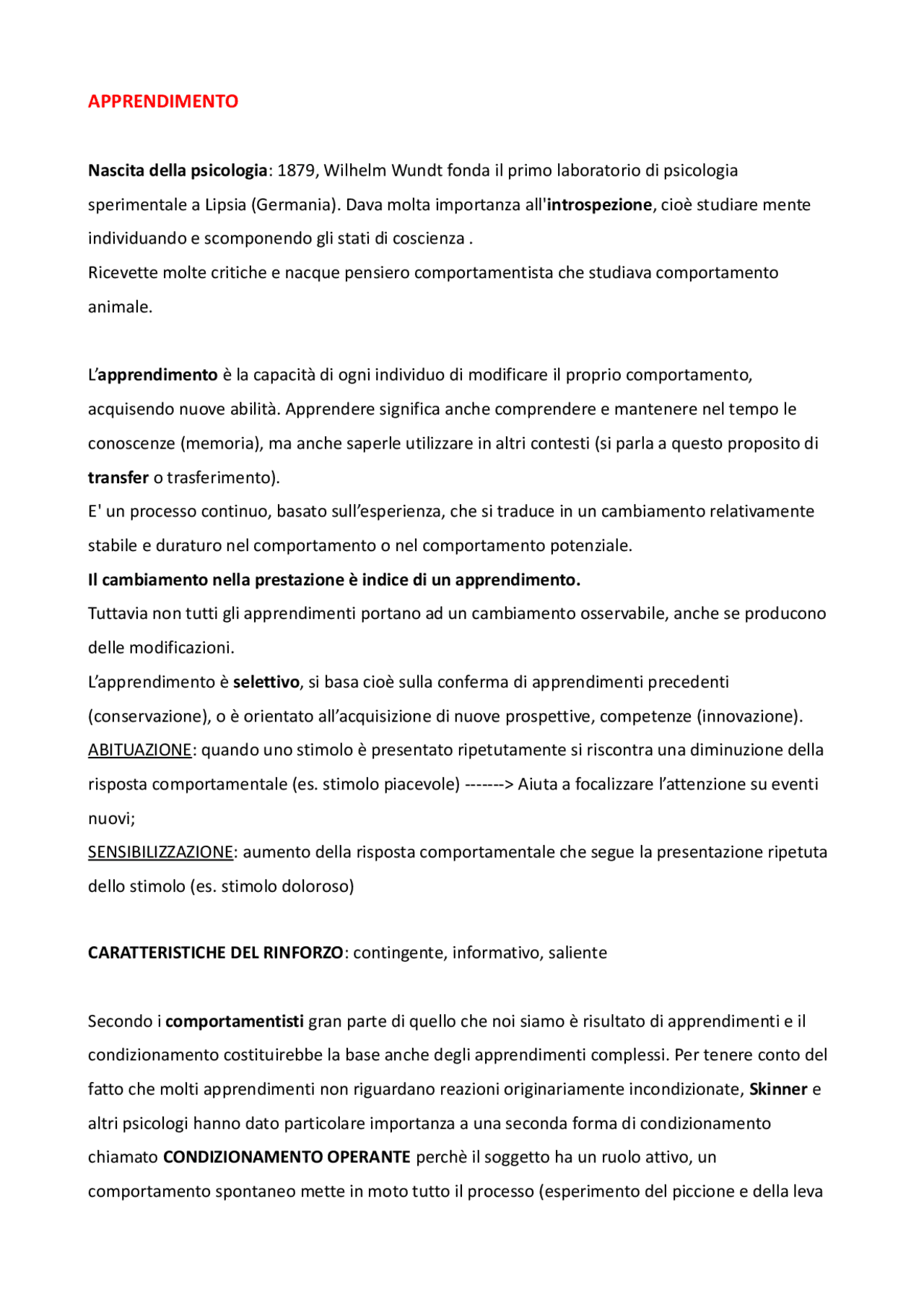Processi Cognitivi Motivazione E Apprendimento Docsity