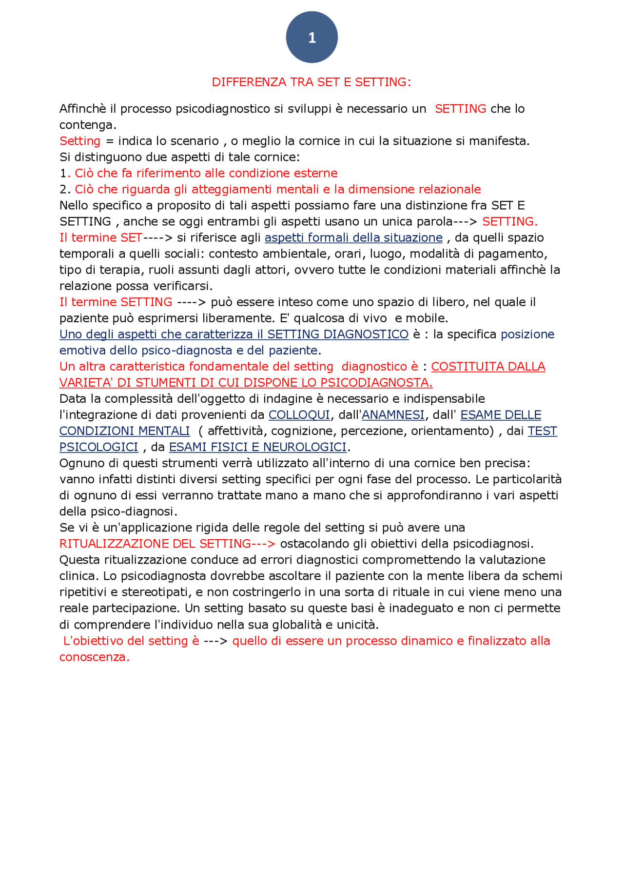 I Modelli Del Colloquio Clinico Docsity