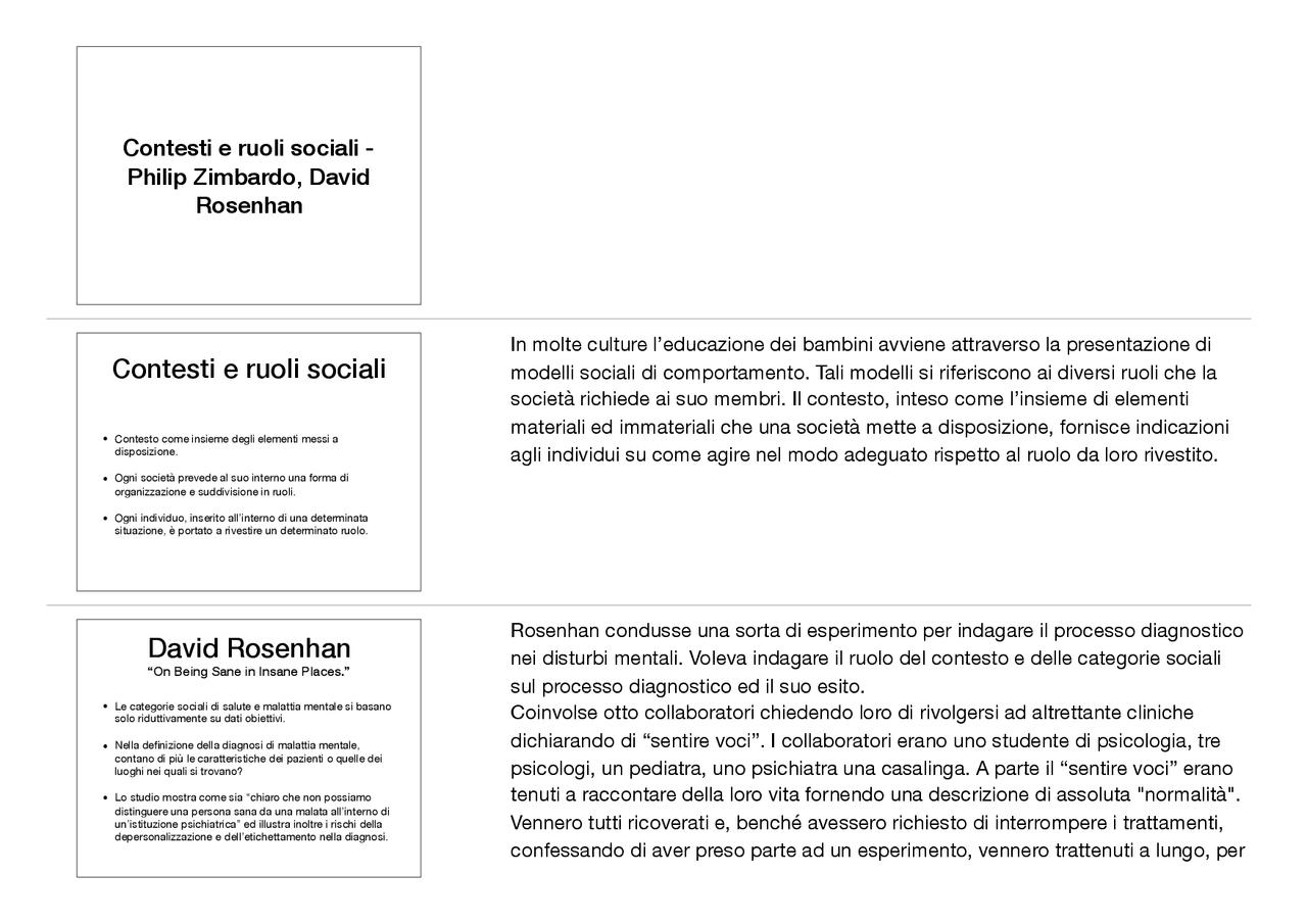 Contesti E Ruoli Sociali Docsity