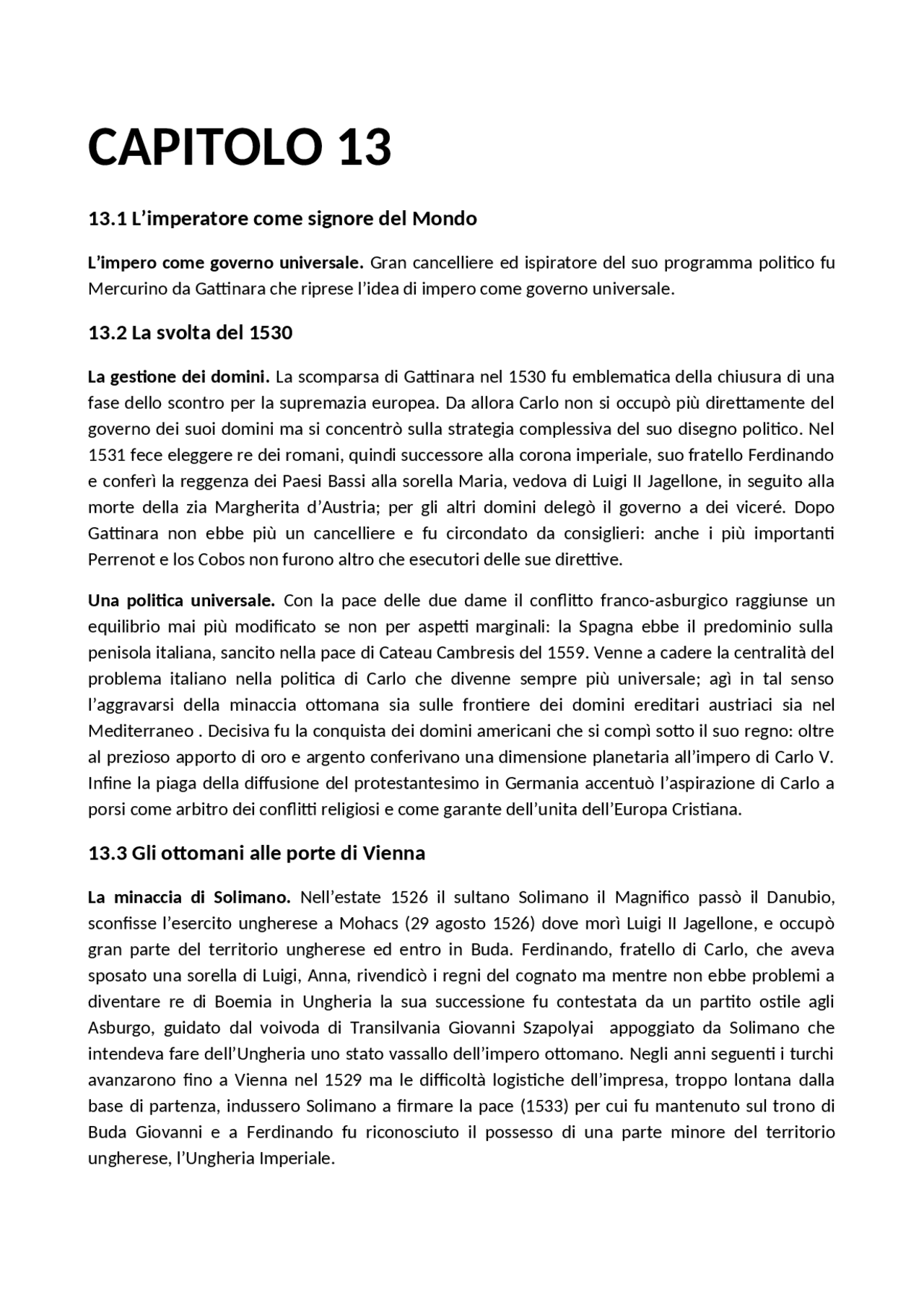Limperatore Carlo V Docsity