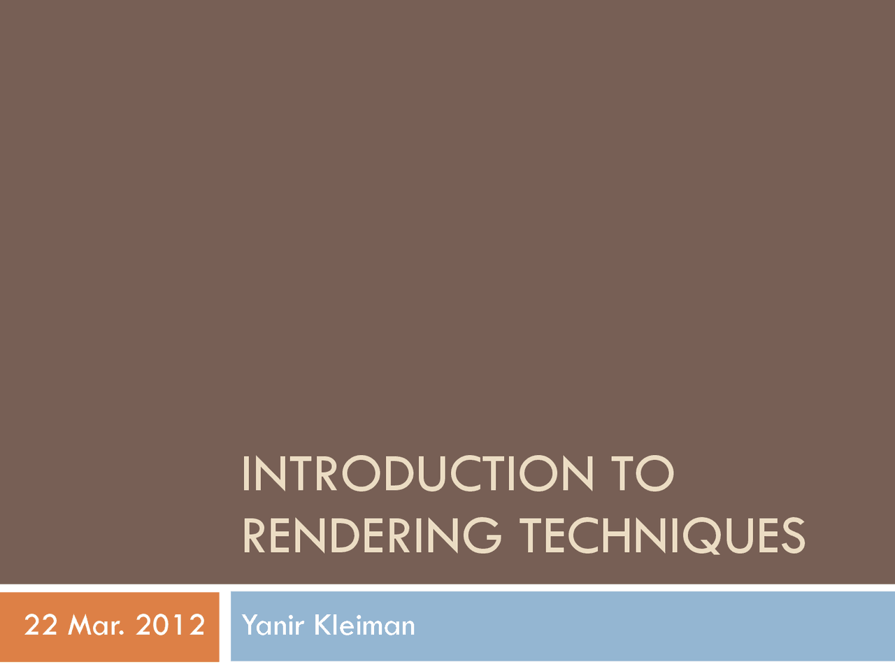 Techniques Of Rendering Docsity