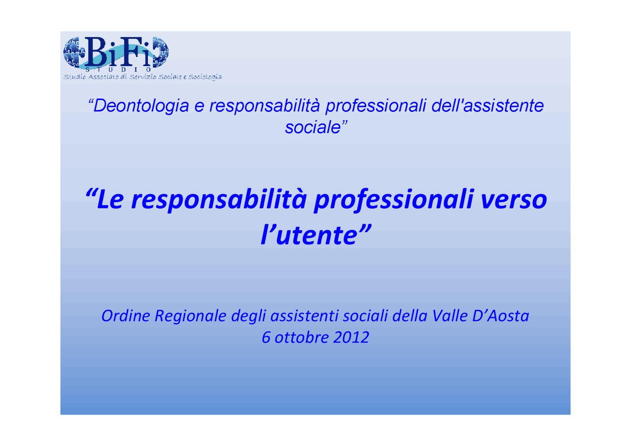 Appunti Sul Codice Deontologico Del Servizio Sociale Docsity