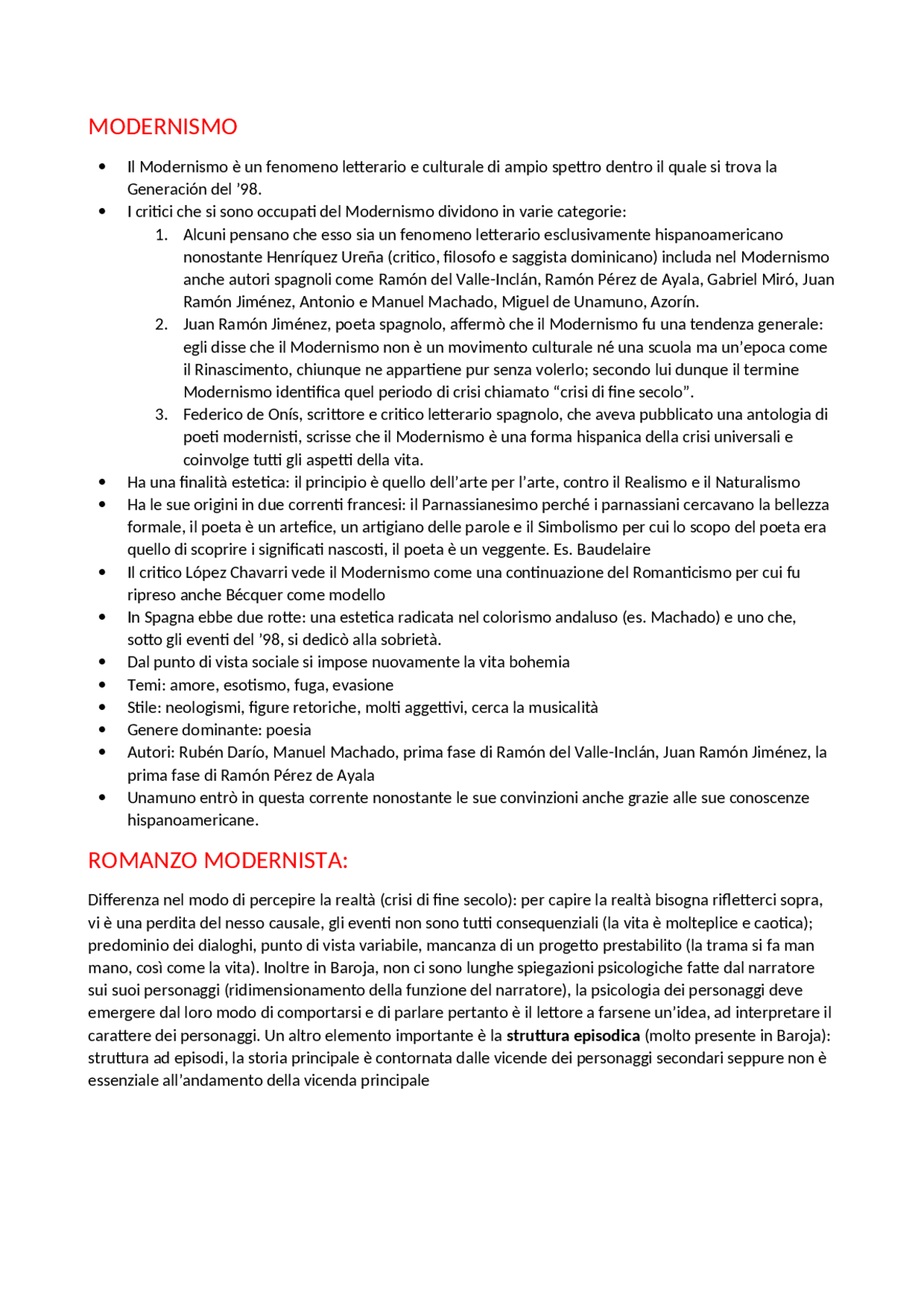 Il Modernismo In Spagna Docsity