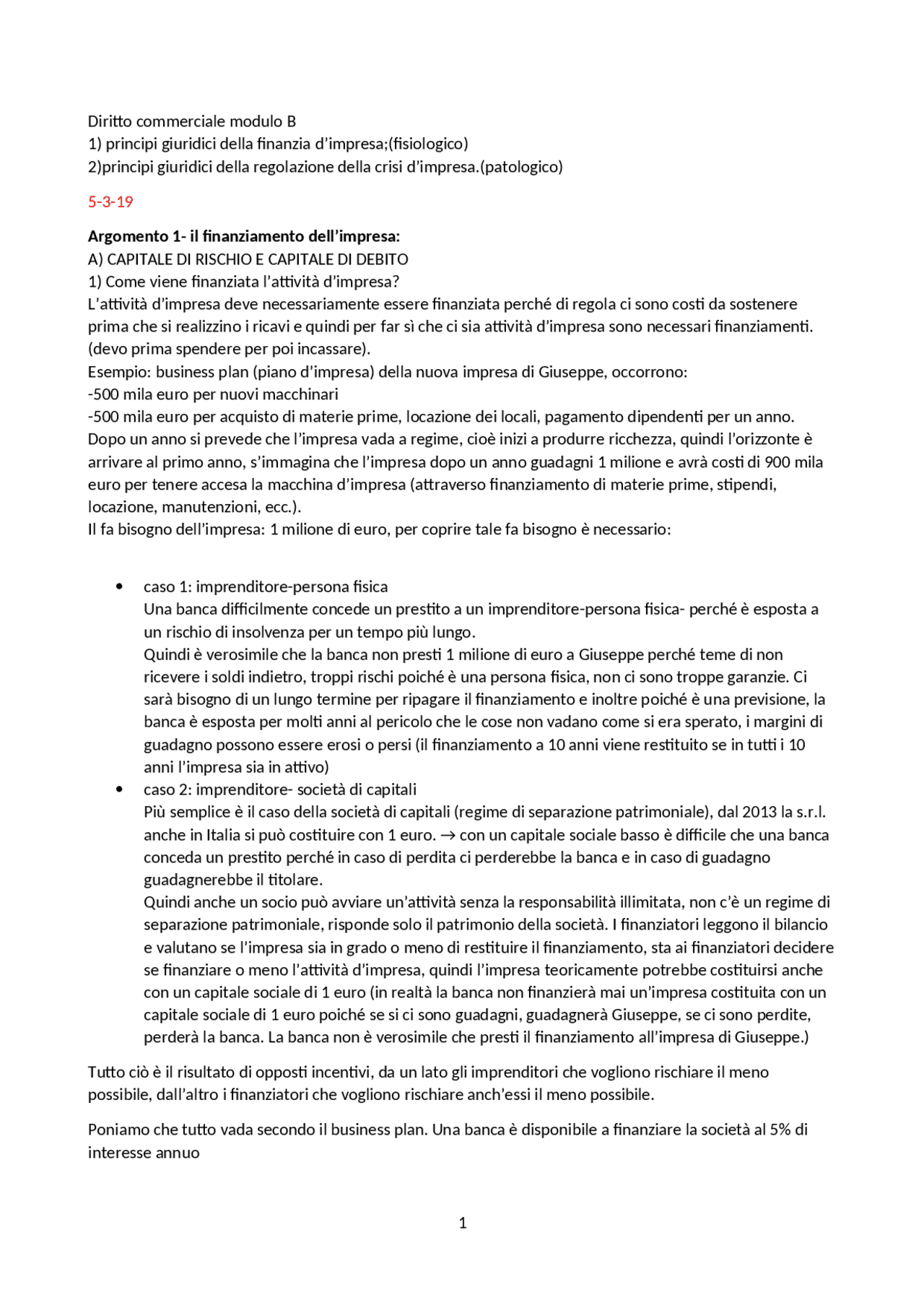 Appunti Diritto Commerciale Modulo B Docsity