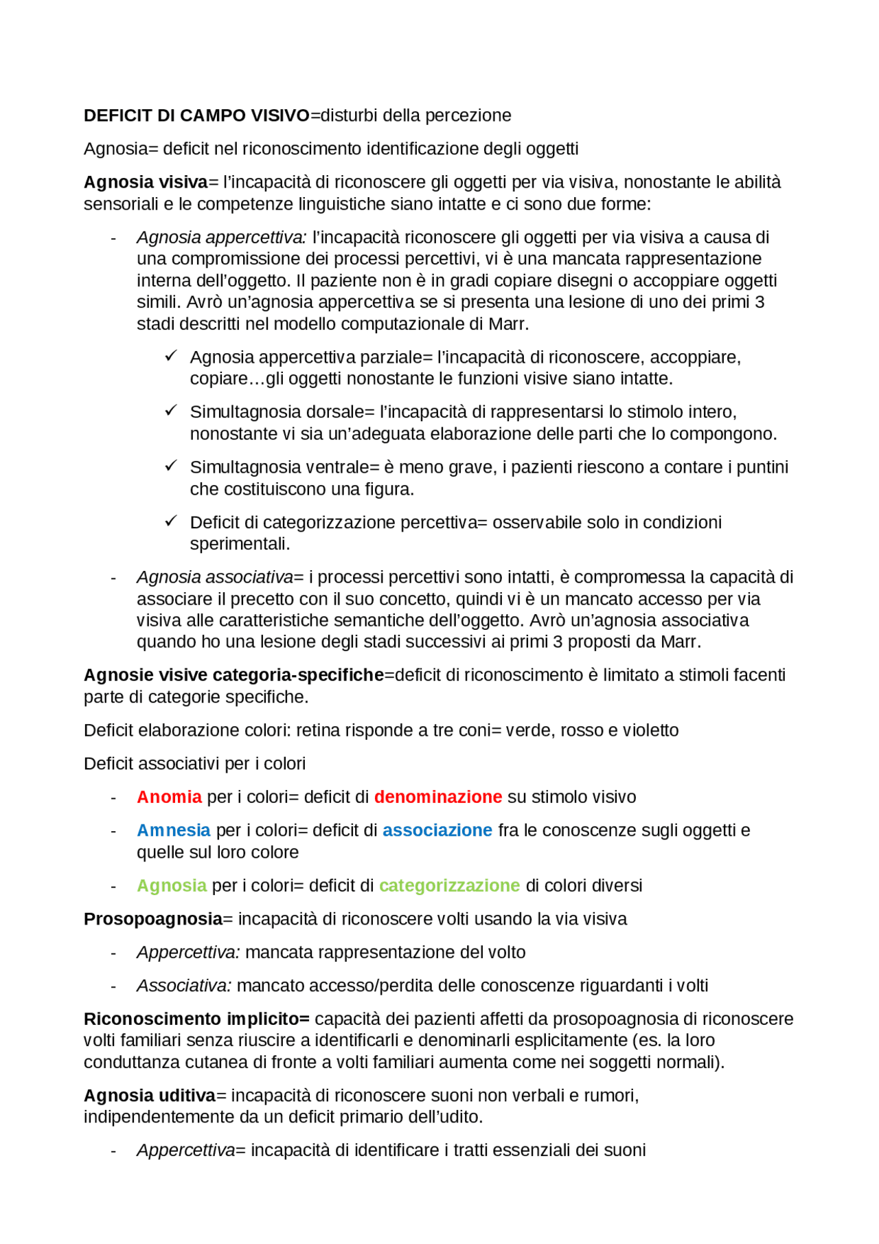 Schema Psicofisiologia E Neuroscienze Cognitive Docsity