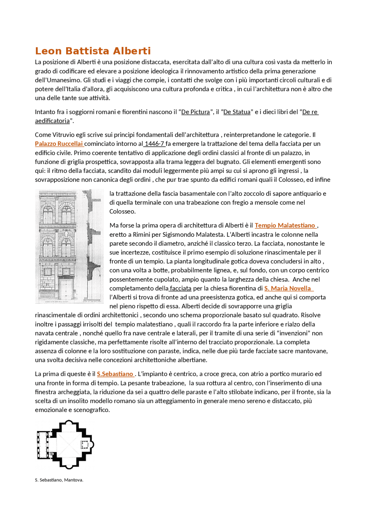 Riassunto Architettura Rinascimento Docsity