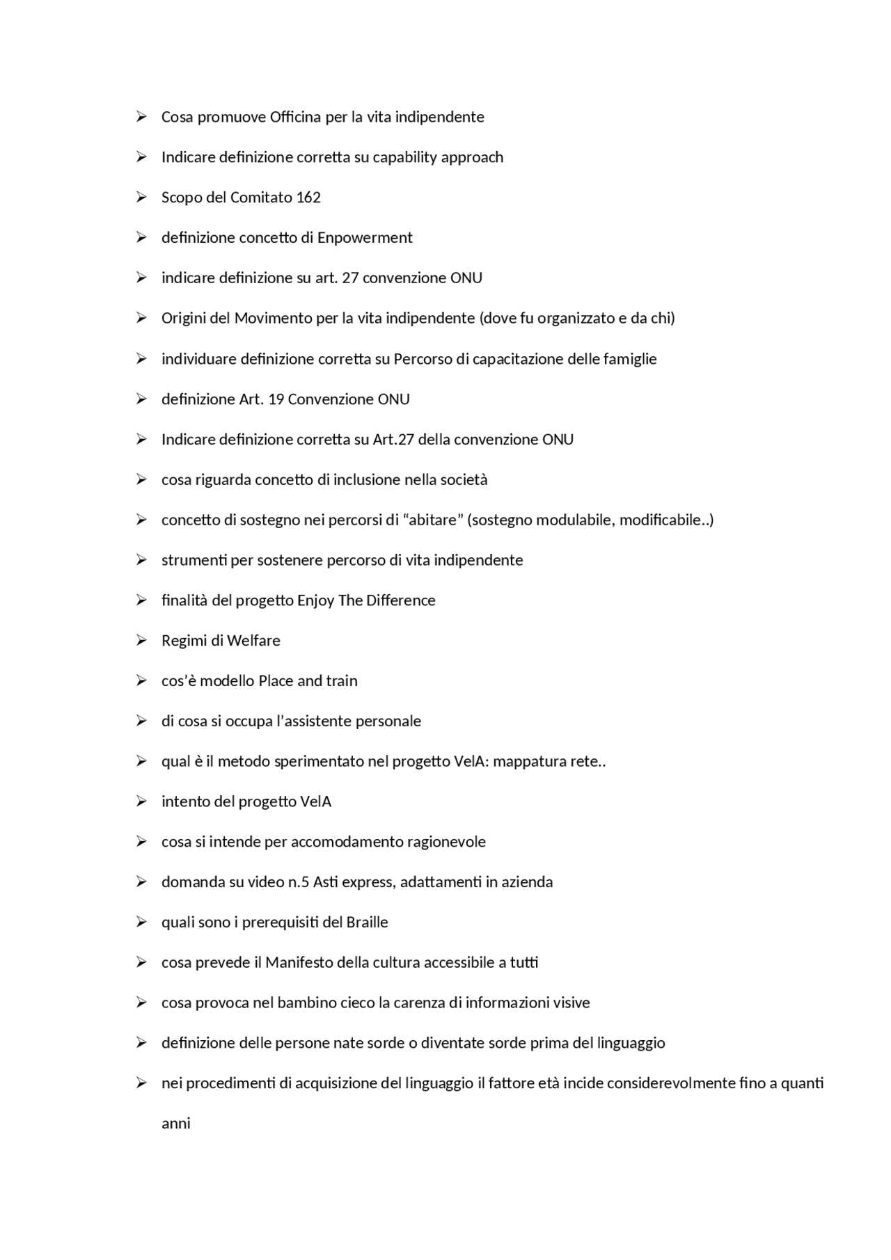 Domande Pedagogia Speciale Docsity