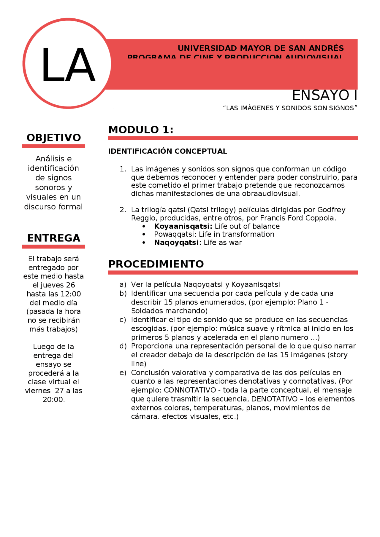 Lenguaje Audiovisual Docsity