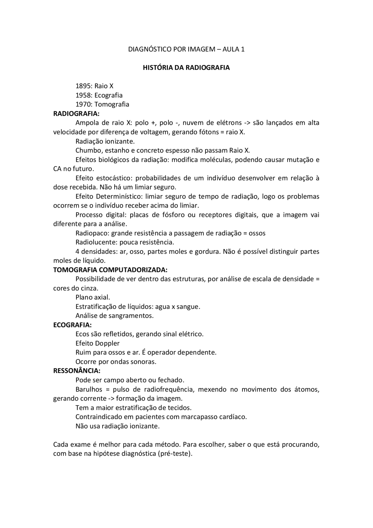 Diagnóstico Por Imagem Docsity