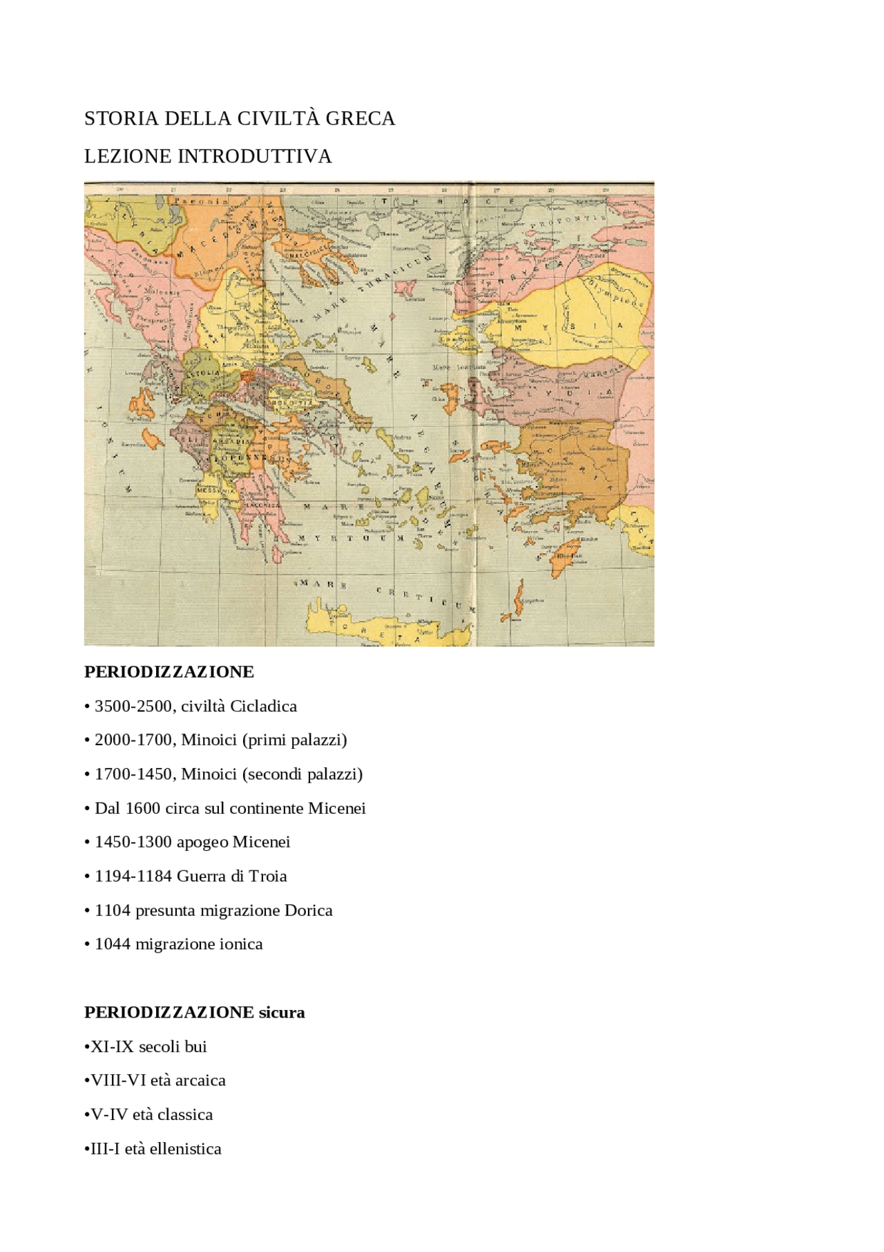 Storia della civiltà greca - Docsity