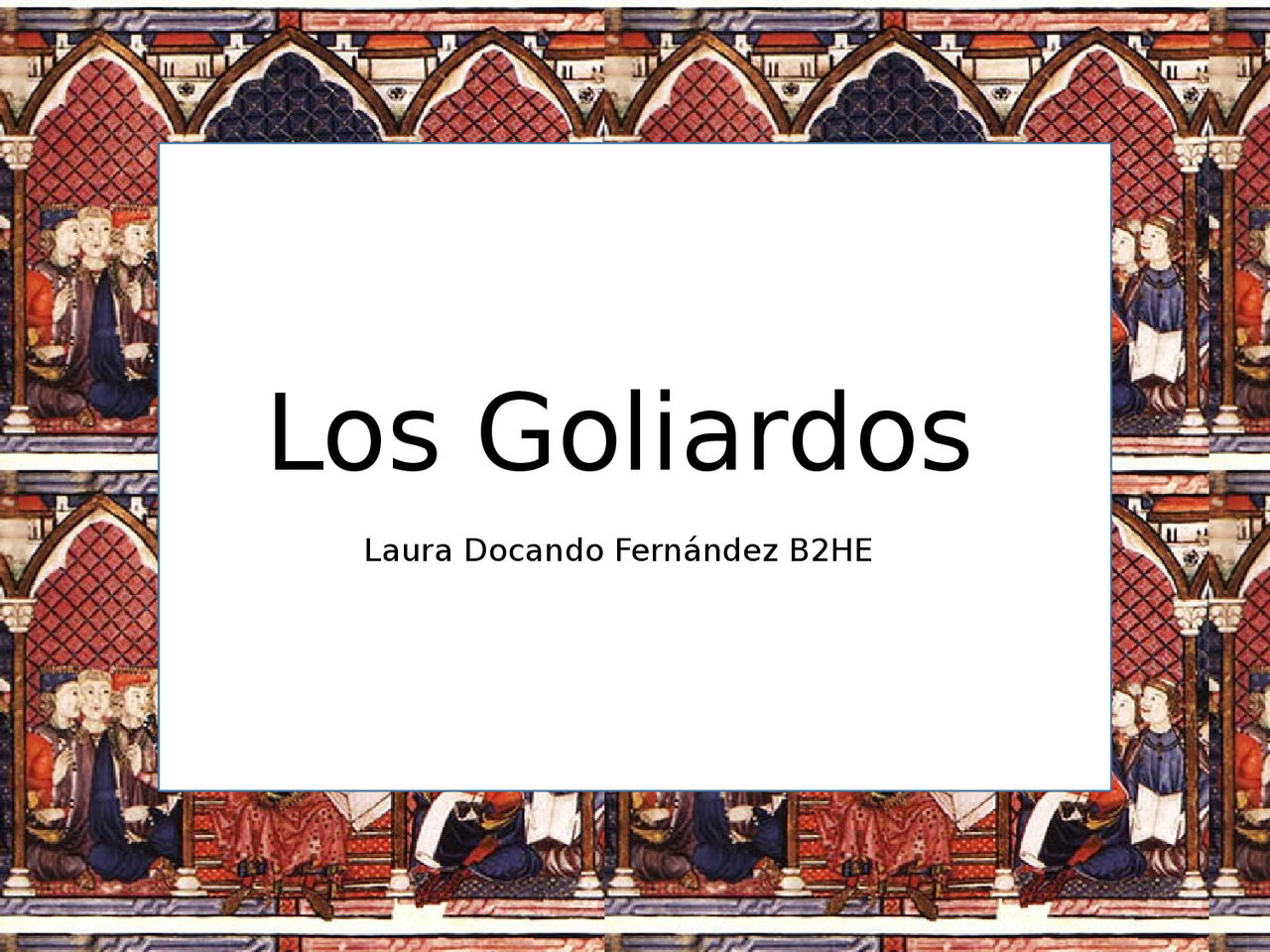 Presentación Goliardos - Docsity
