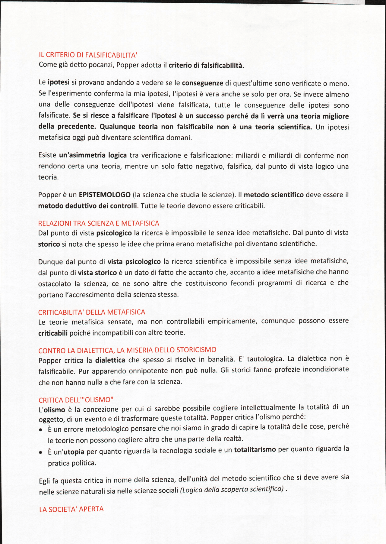 Riassunto Di Popper Parte 2 Docsity
