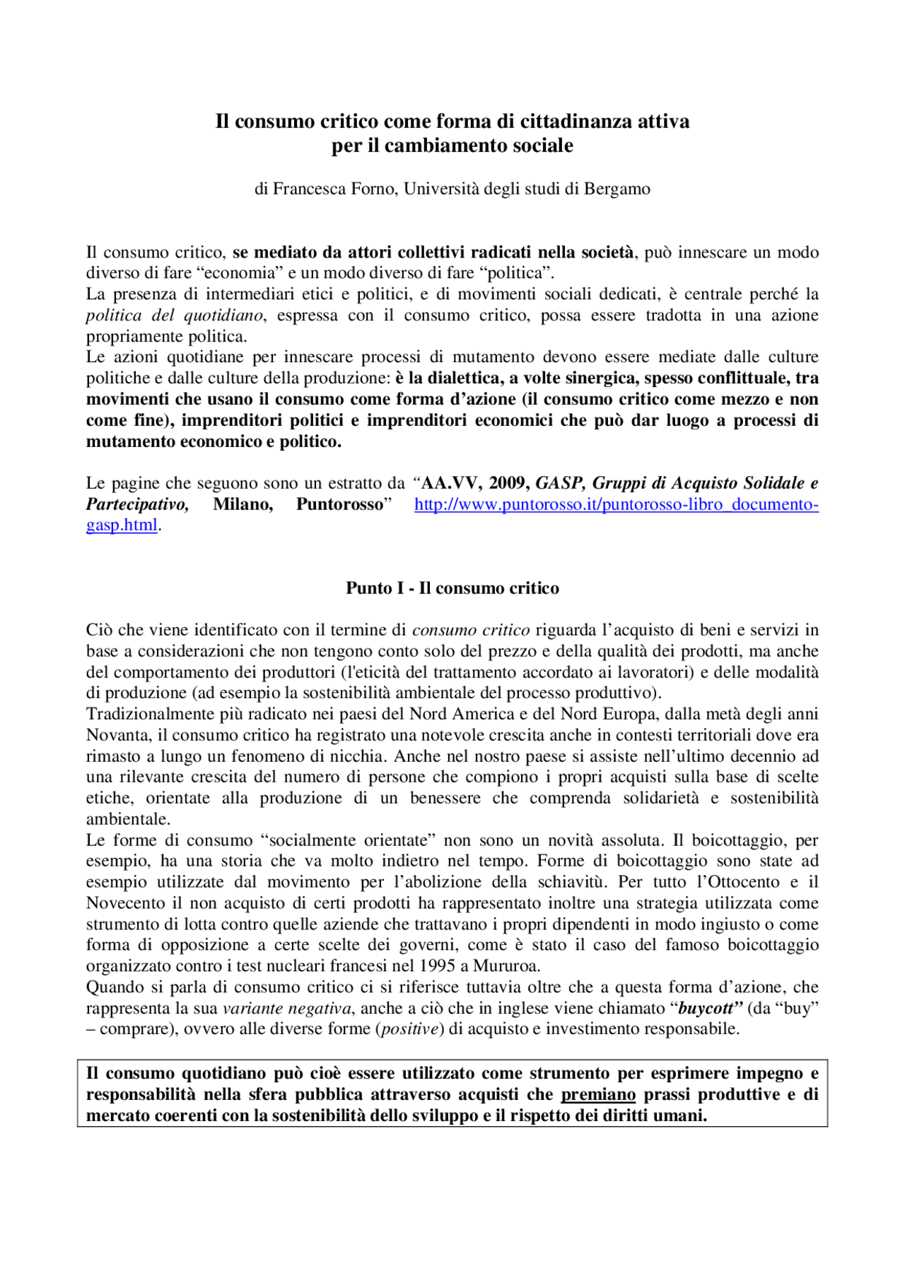 Consumo Critico E Il Suo Sviluppo Appunti Di Sociologia Docsity